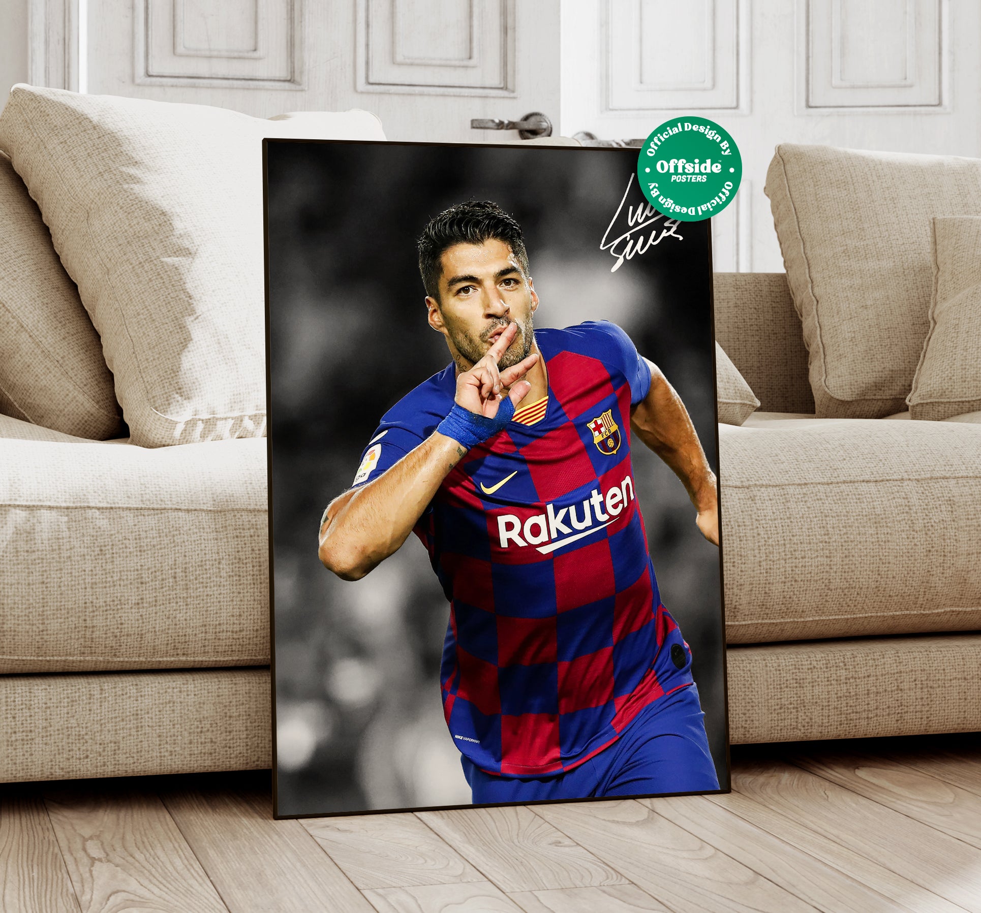 Luis Suarez Signature Poster – Offside Posters