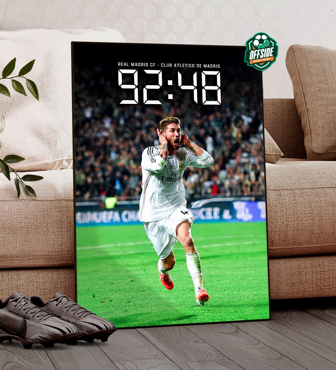 Sergio Ramos '92:48' Poster – Offside Posters