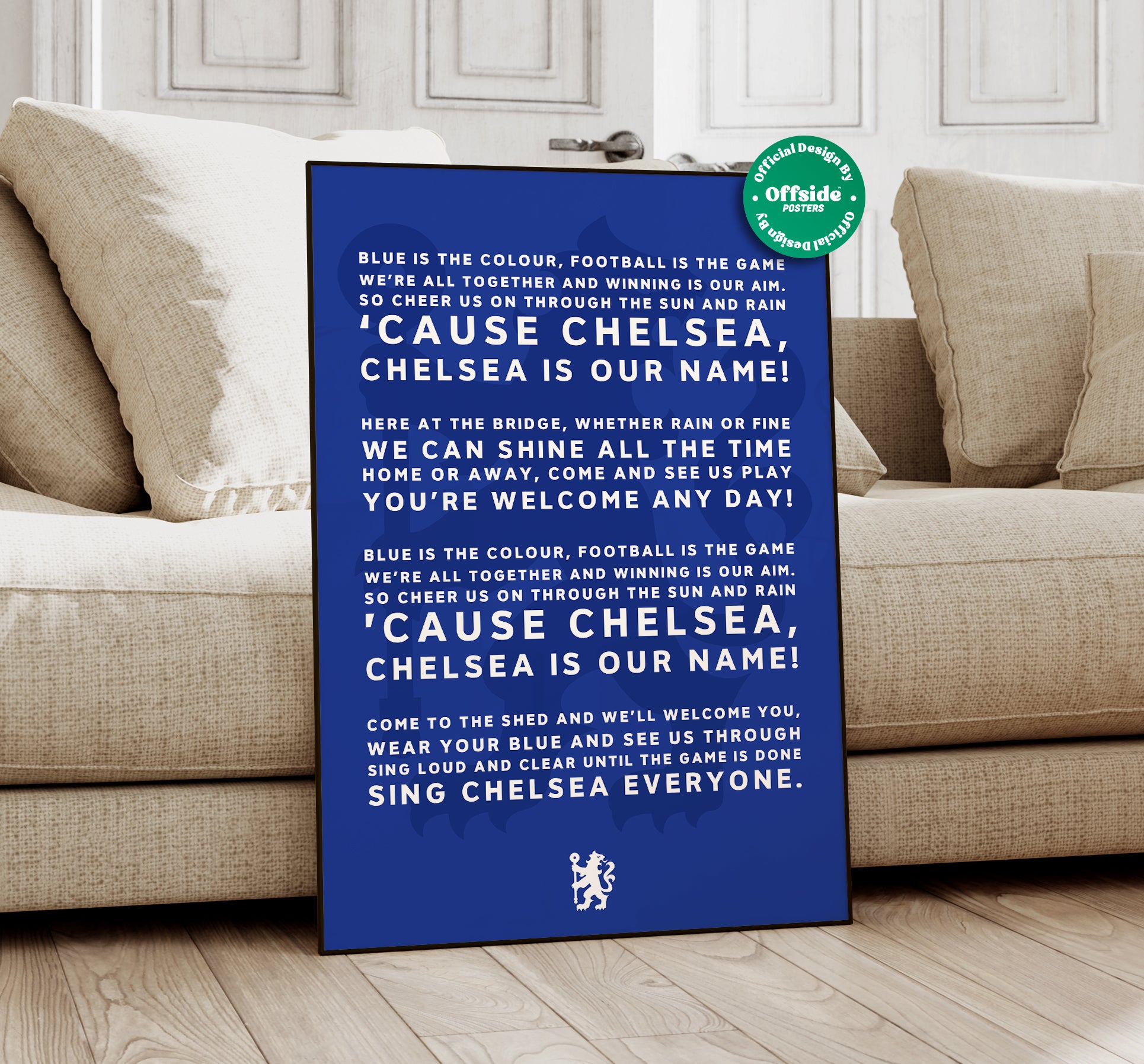 Chelsea Chant 'Blue Is The Colour' Poster – Offside Posters