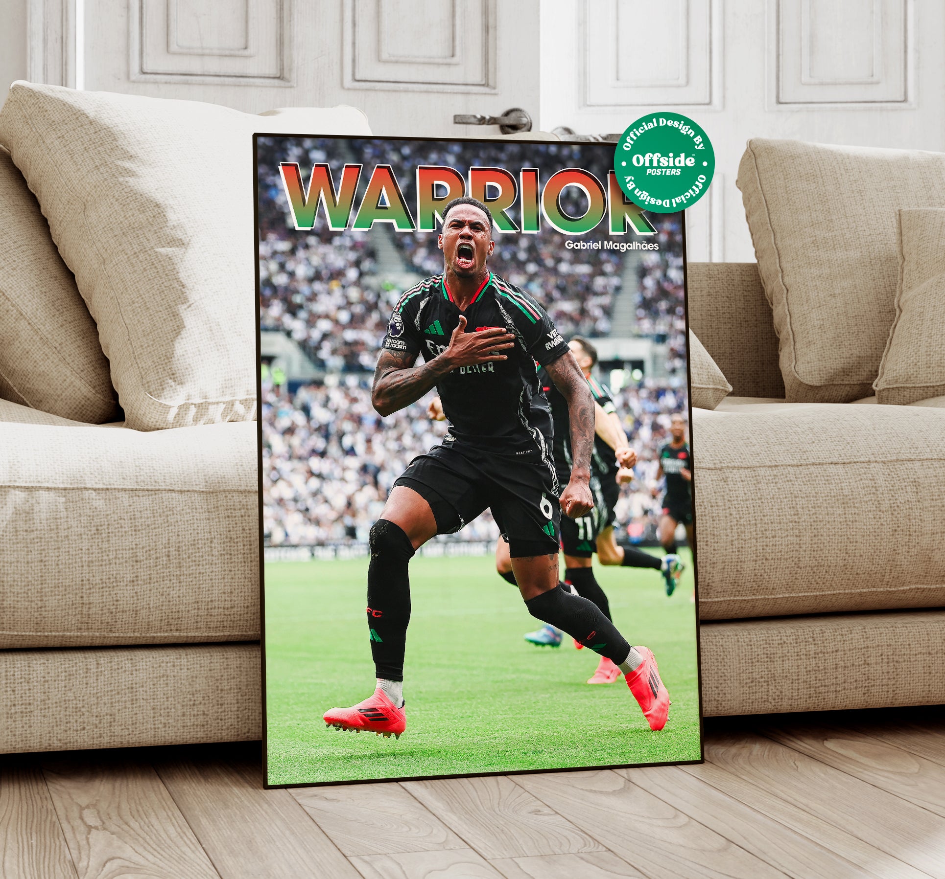 Gabriel Magalhaes 'Warrior' Poster – Offside Posters