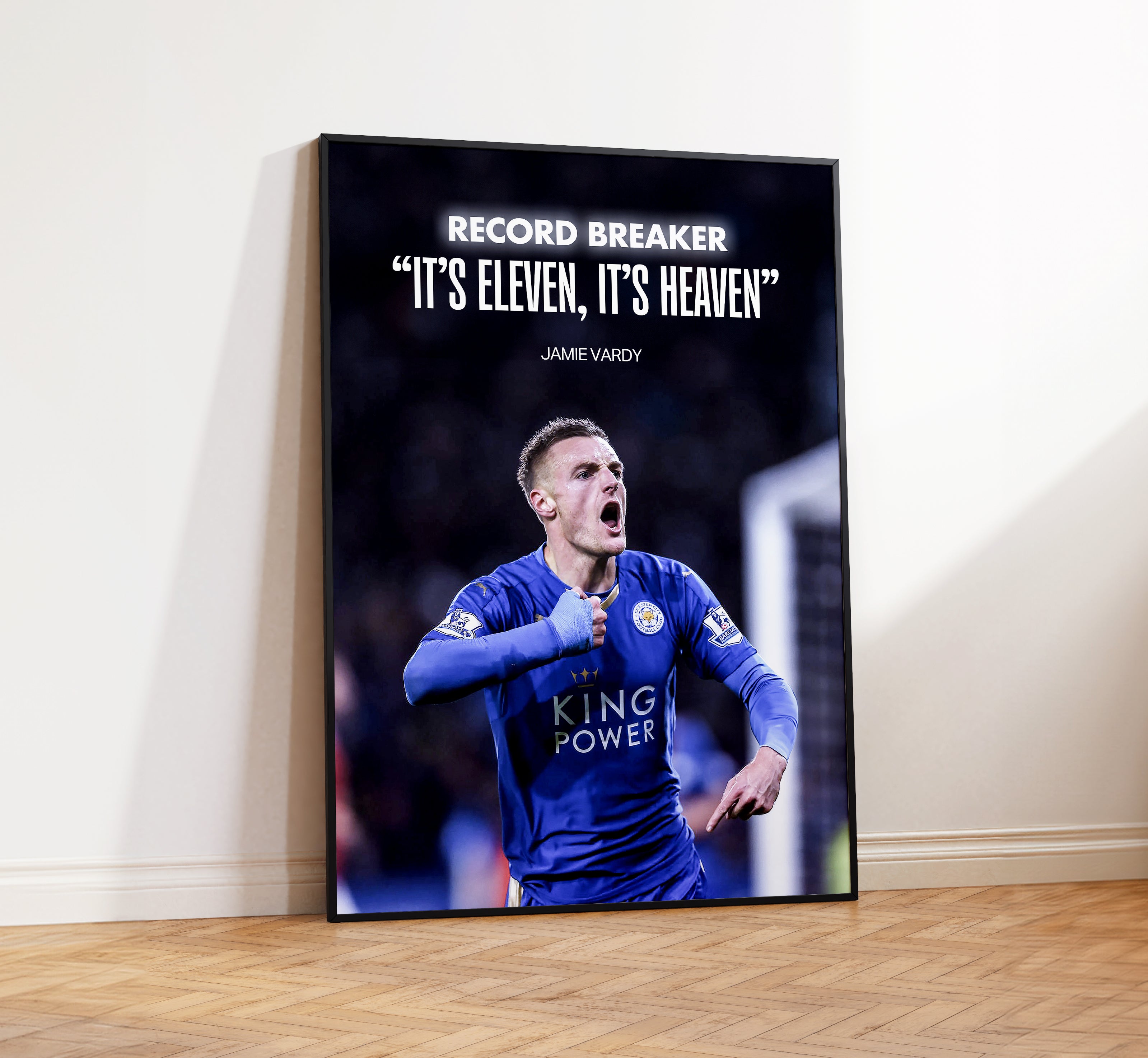 Jamie Vardy 'Record Breaker' Poster – Offside Posters