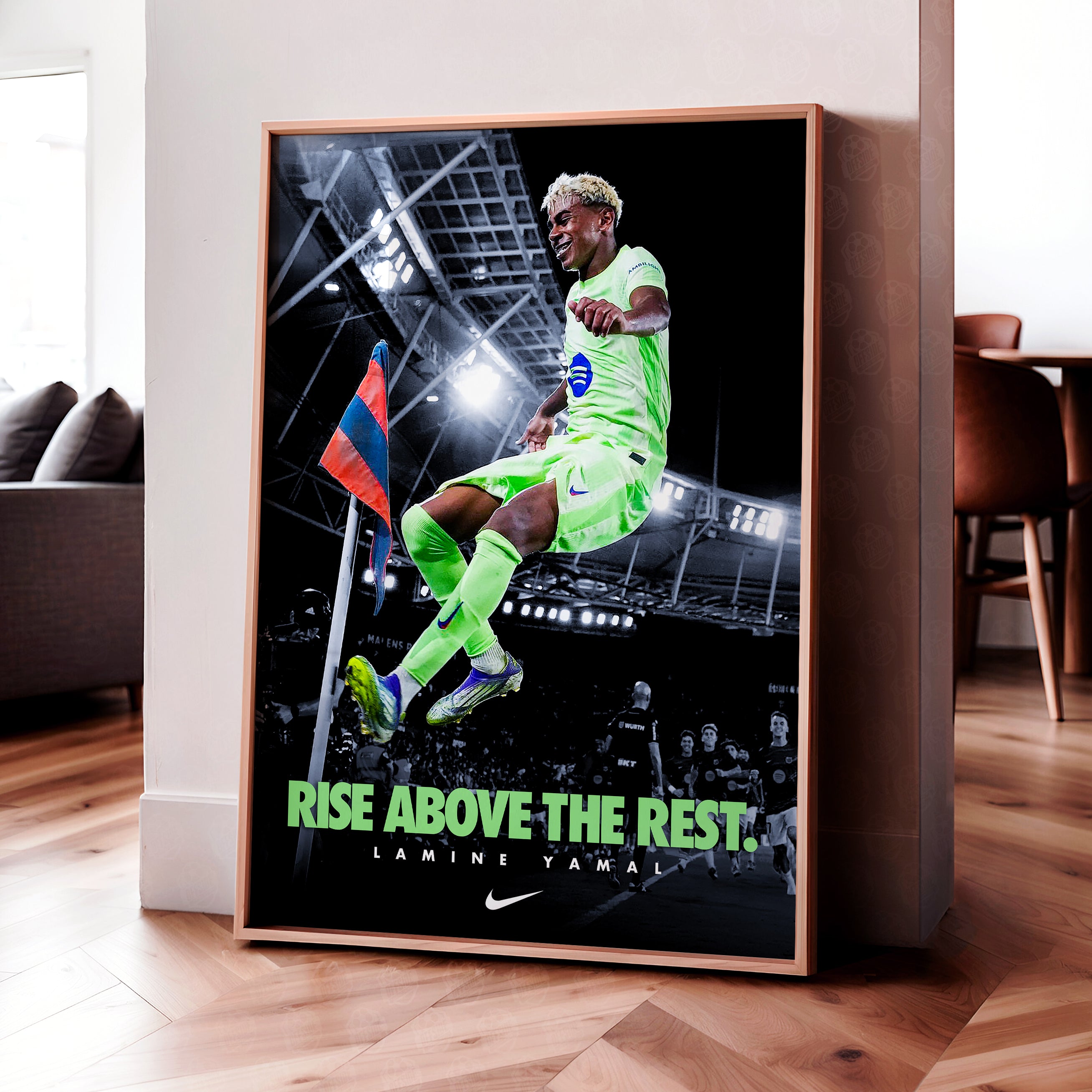Lamine Yamal 'Rise Above The Rest' Poster – Offside Posters