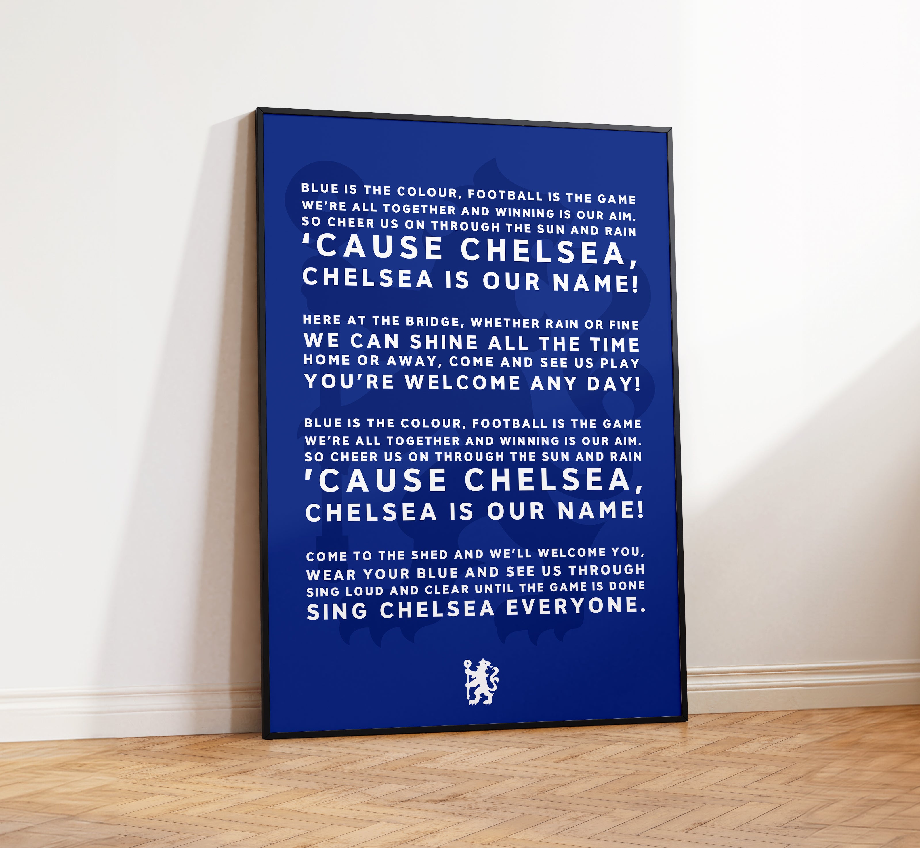 Chelsea Chant 'Blue Is The Colour' Poster – Offside Posters