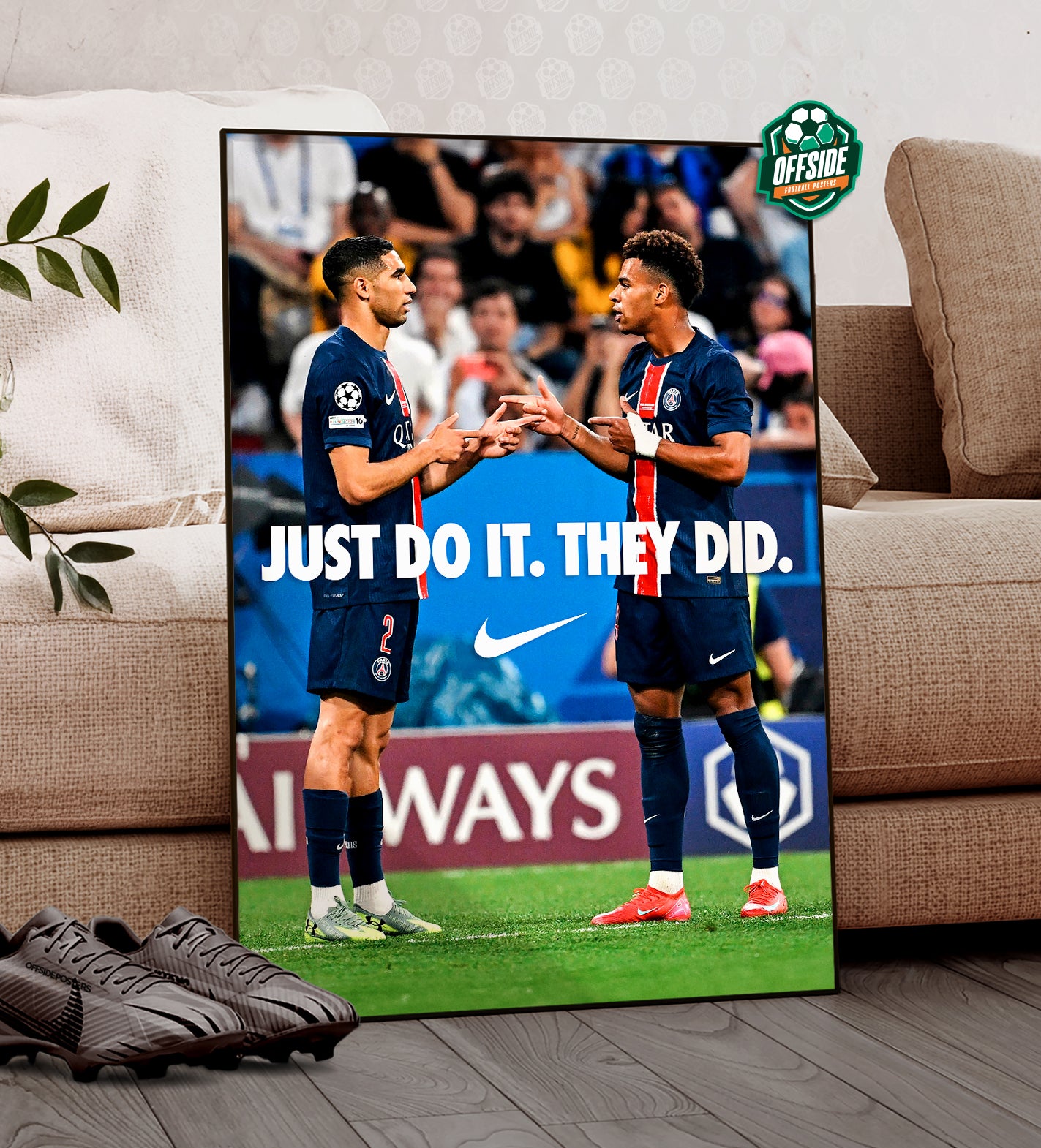 Desire Doue & Achraf Hakimi Poster – Offside Posters