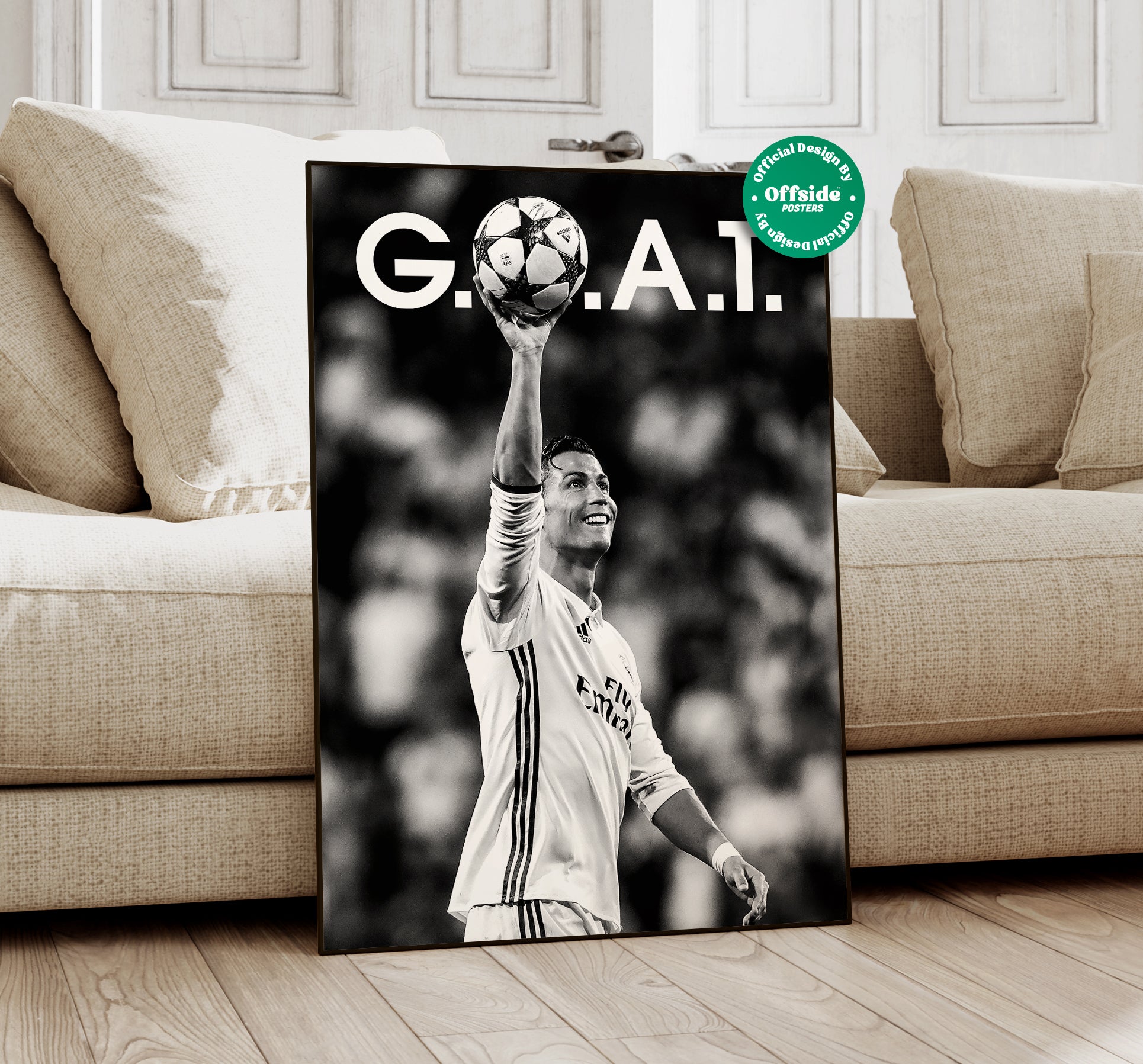 Cristiano Ronaldo 'GOAT' Poster – Offside Posters