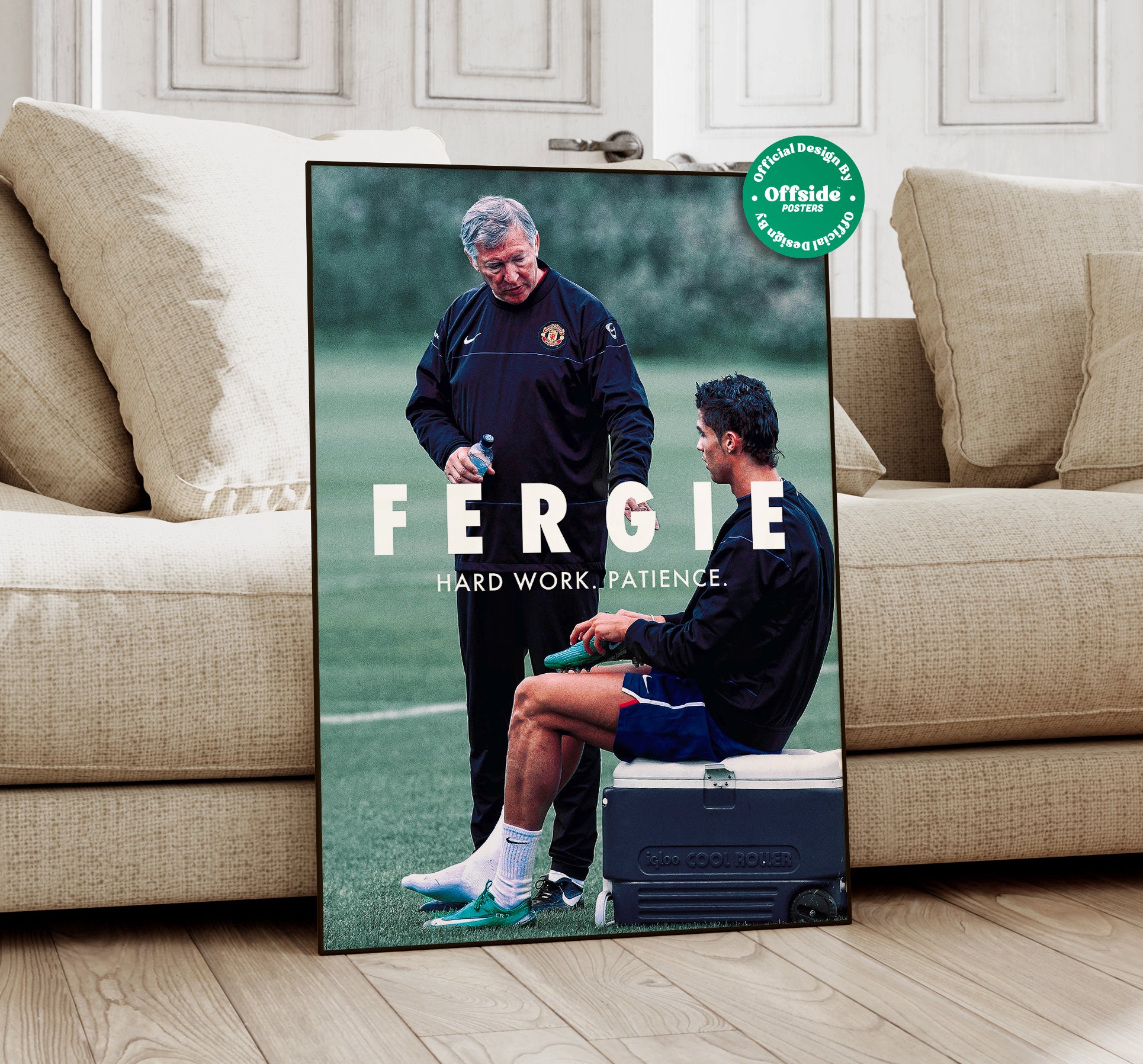 Fergie 'Hard Work. Patience.' Poster – Offside Posters