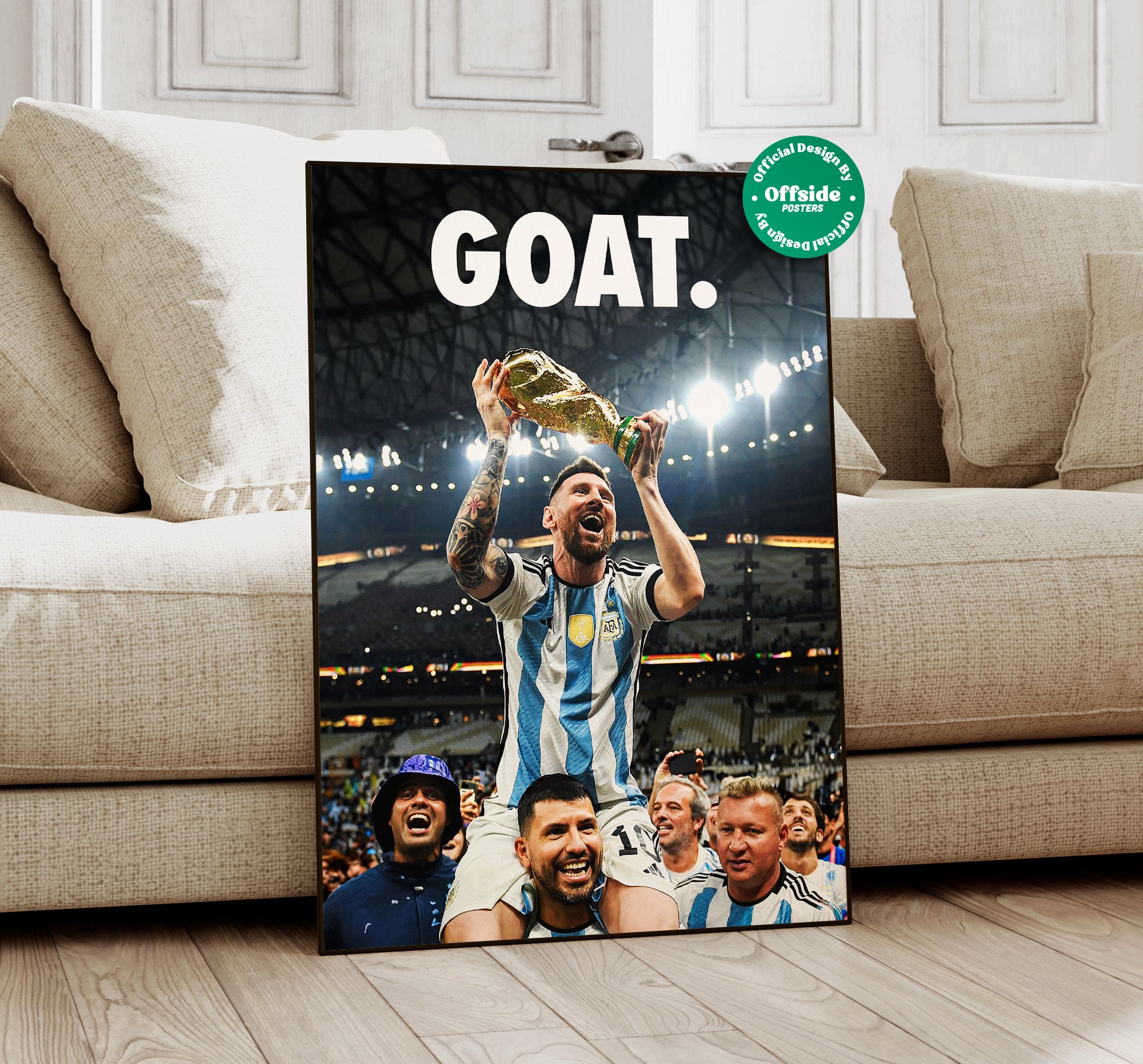 Messi 'GOAT' Poster – Offside Posters