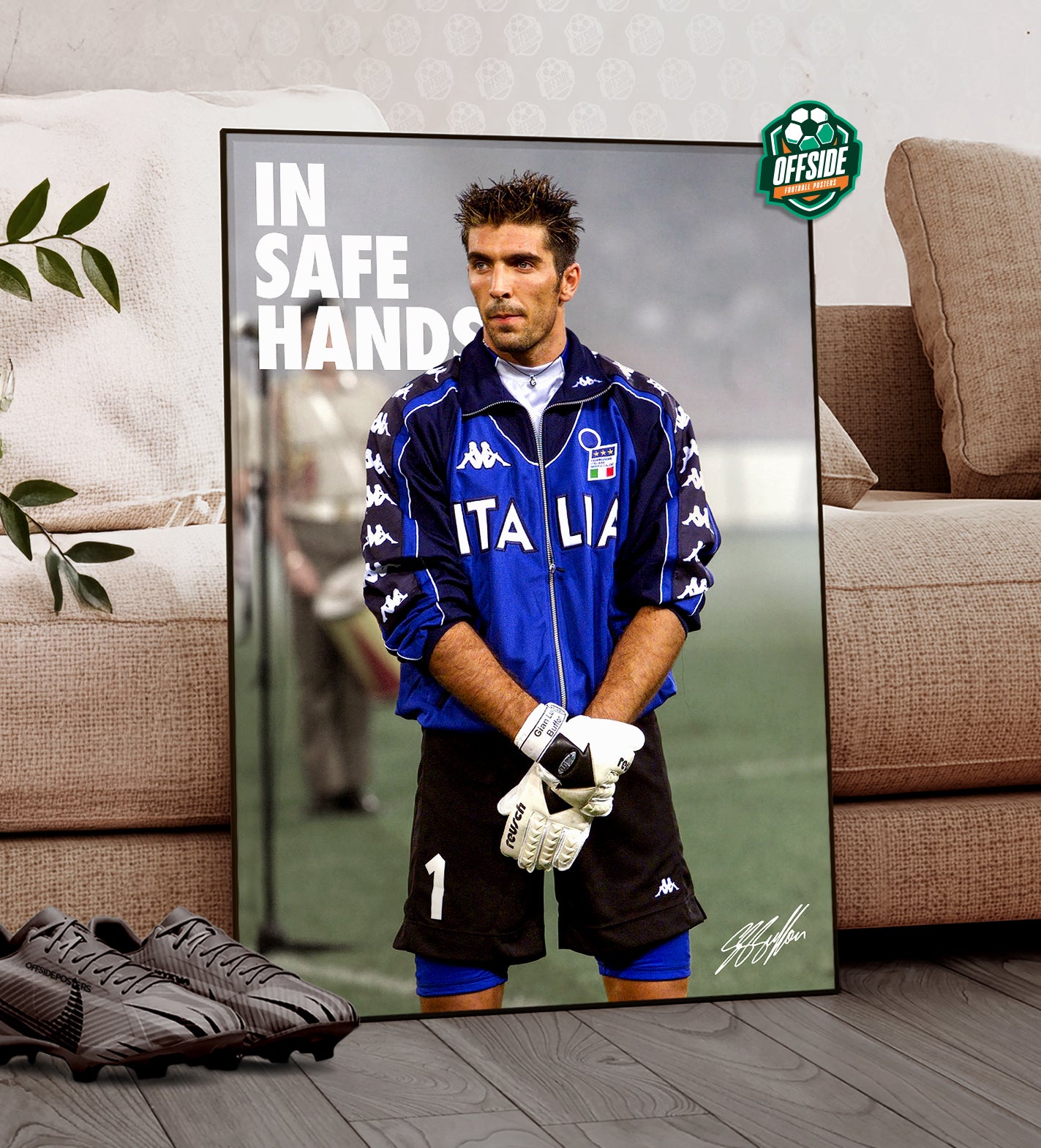 Gianluigi Buffon 'Safe Hands' Poster – Offside Posters