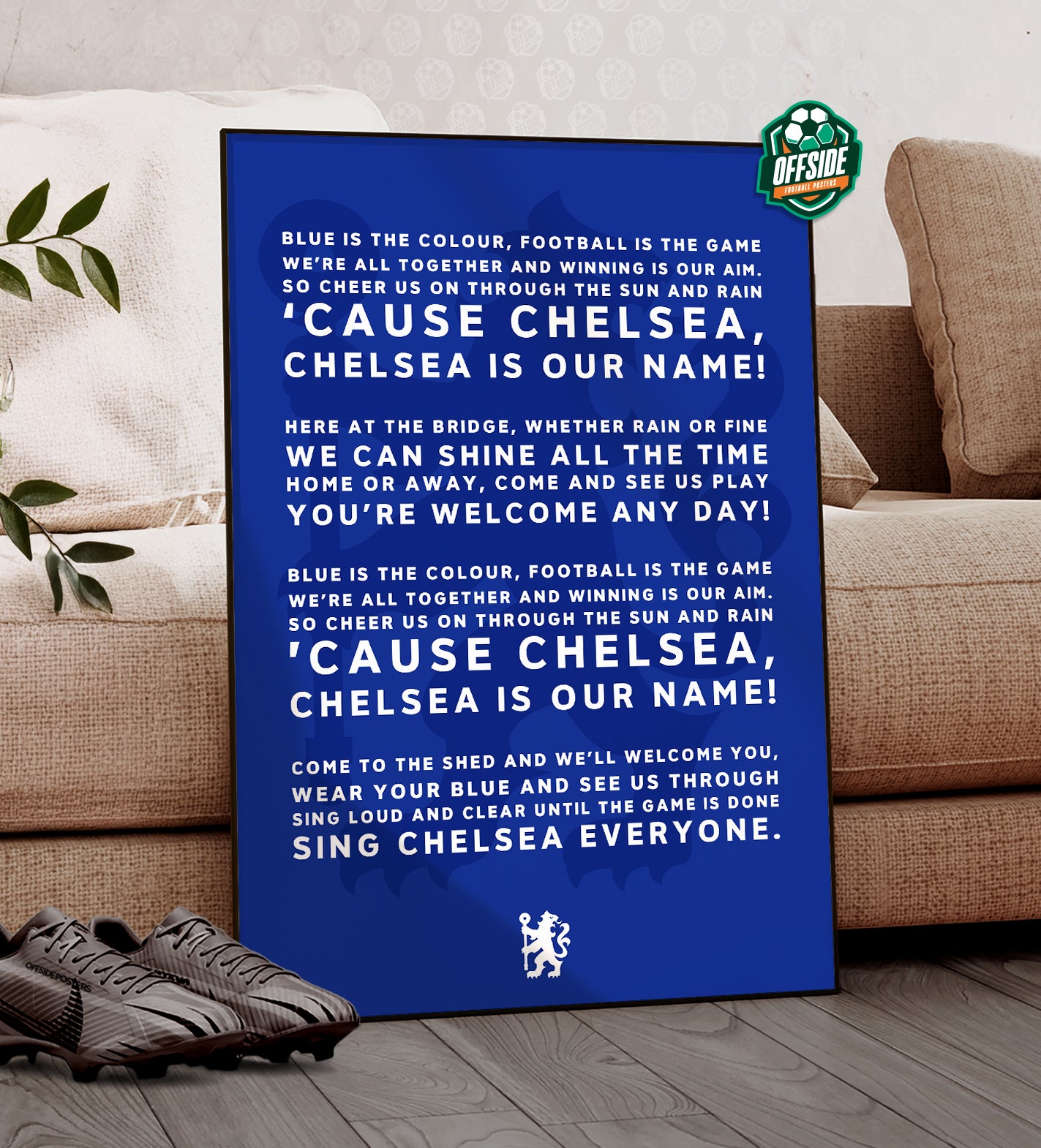 Chelsea Chant 'Blue Is The Colour' Poster – Offside Posters
