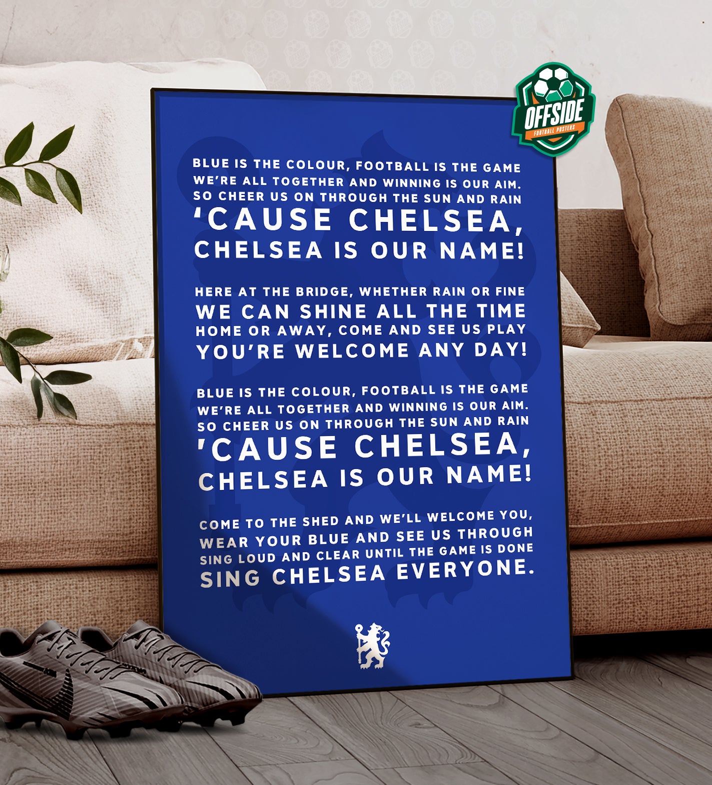 Chelsea Chant 'Blue Is The Colour' Poster – Offside Posters