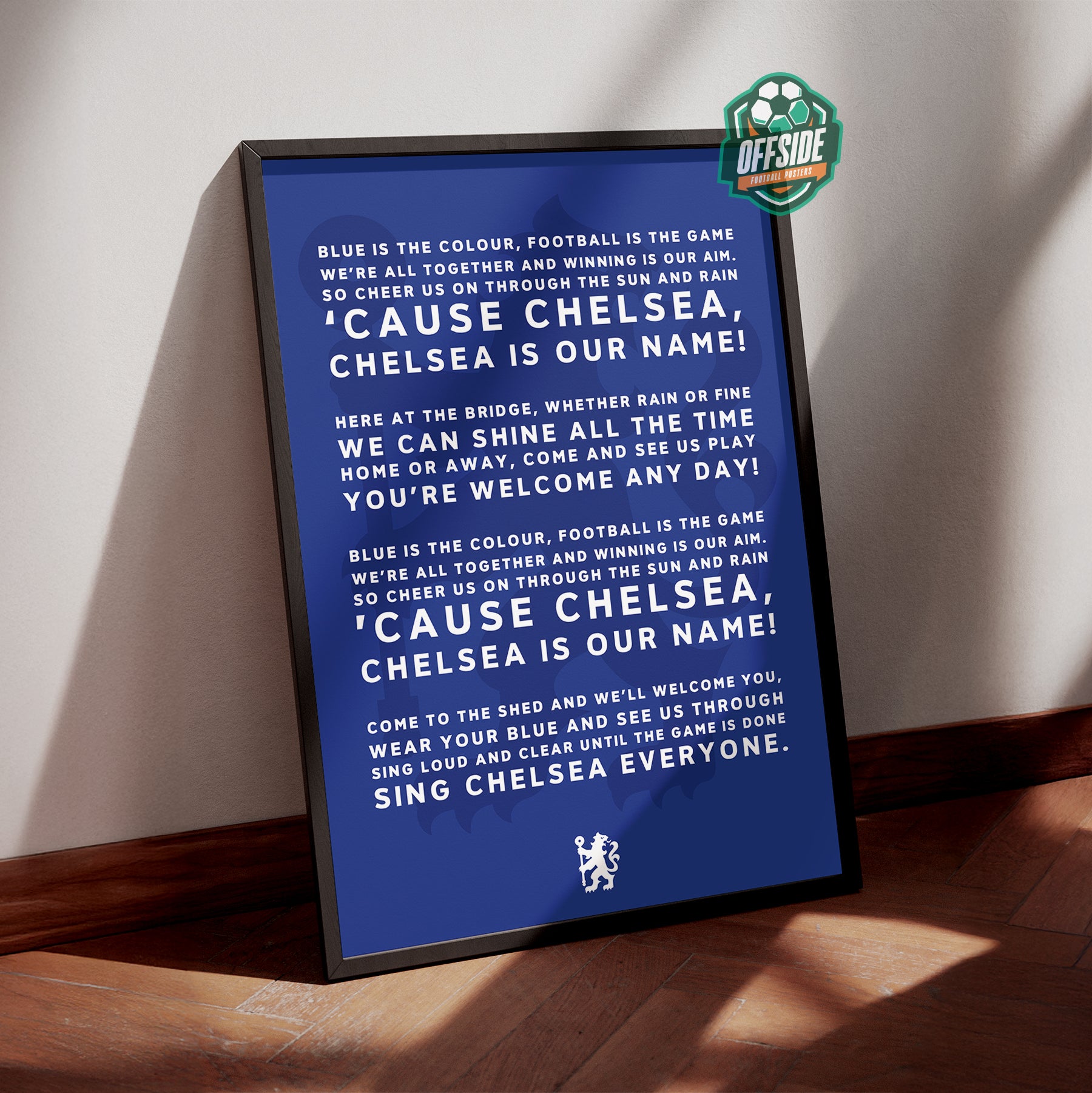 Chelsea Chant 'Blue Is The Colour' Poster – Offside Posters