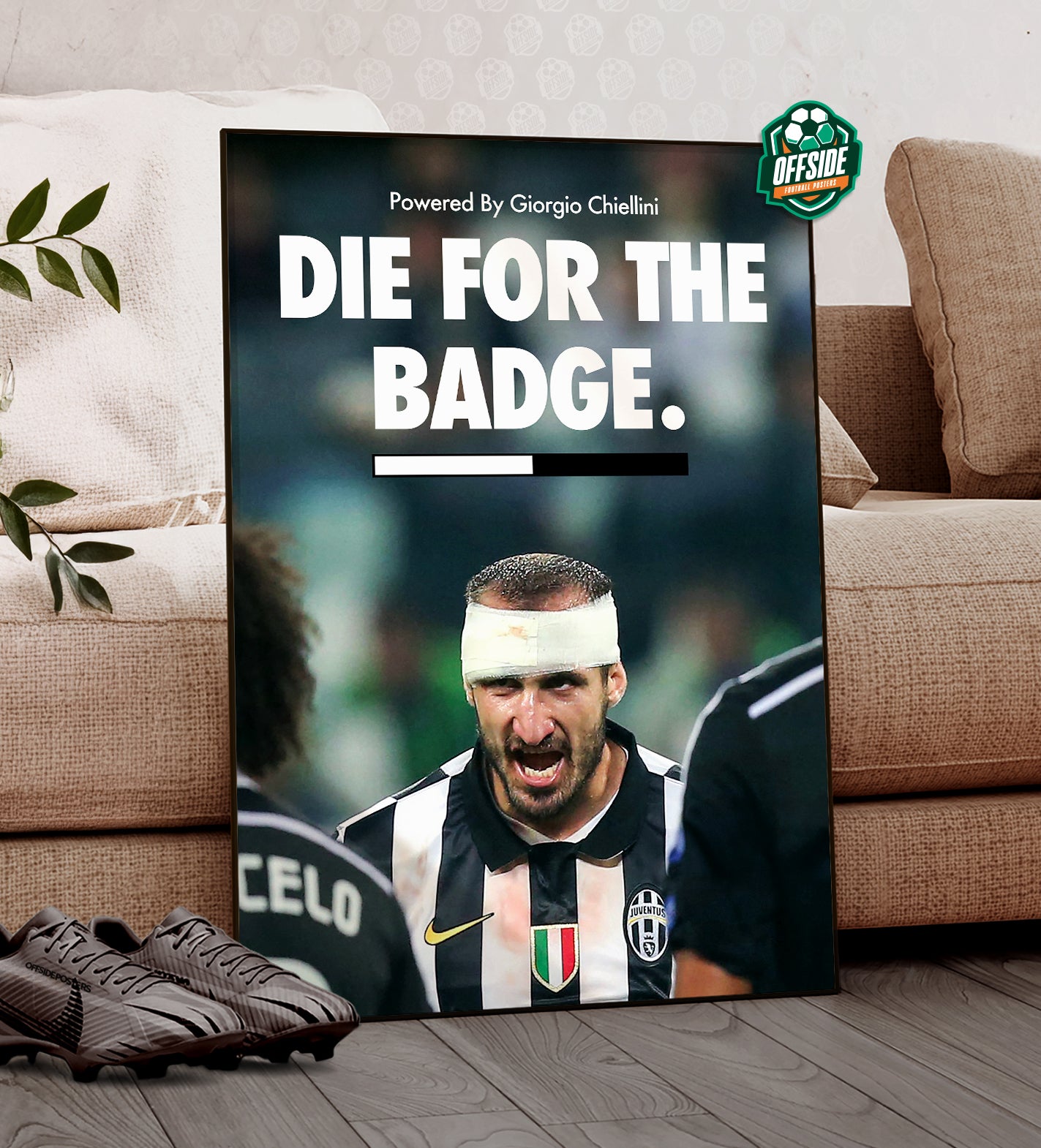 Giorgio Chiellini 'Die For The Badge' Poster – Offside Posters