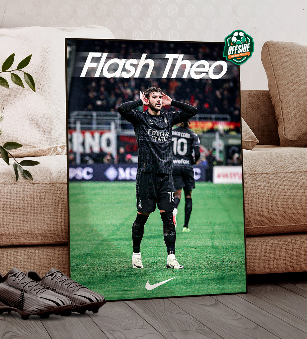 Theo Hernandez 'Flash' Poster – Offside Posters
