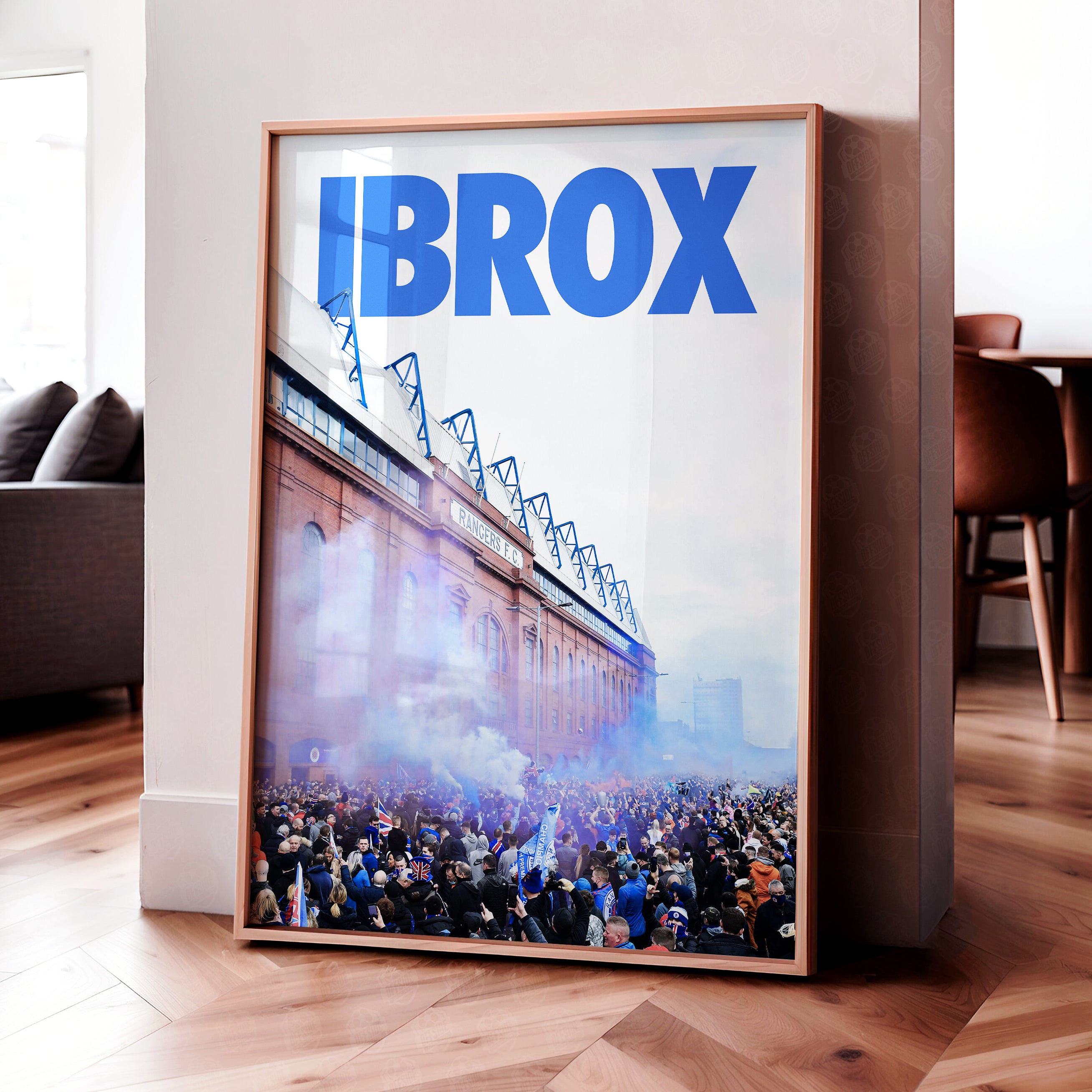 Rangers 'Ibrox' Poster – Offside Posters
