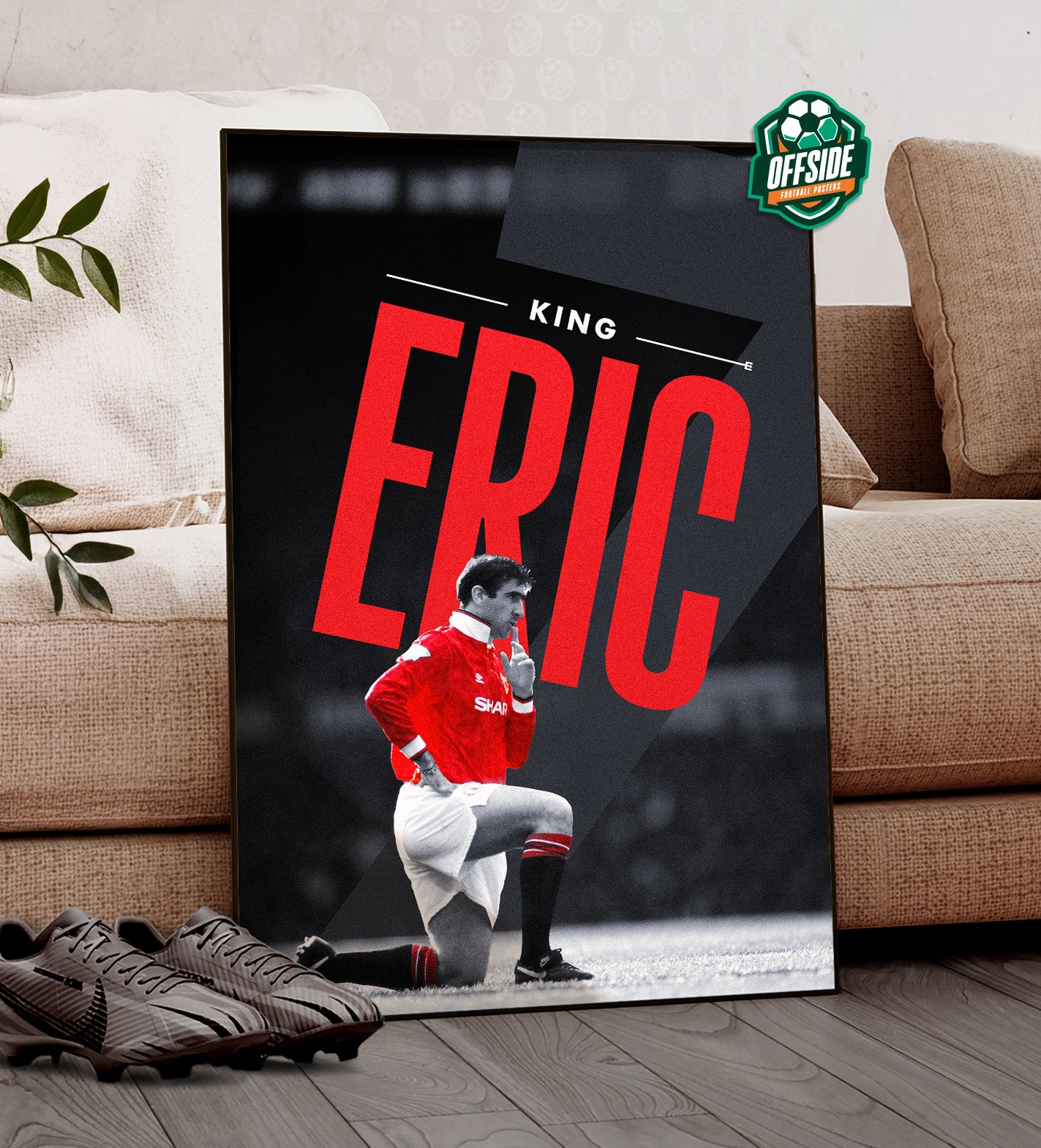Eric Cantona 'King Eric' Poster – Offside Posters