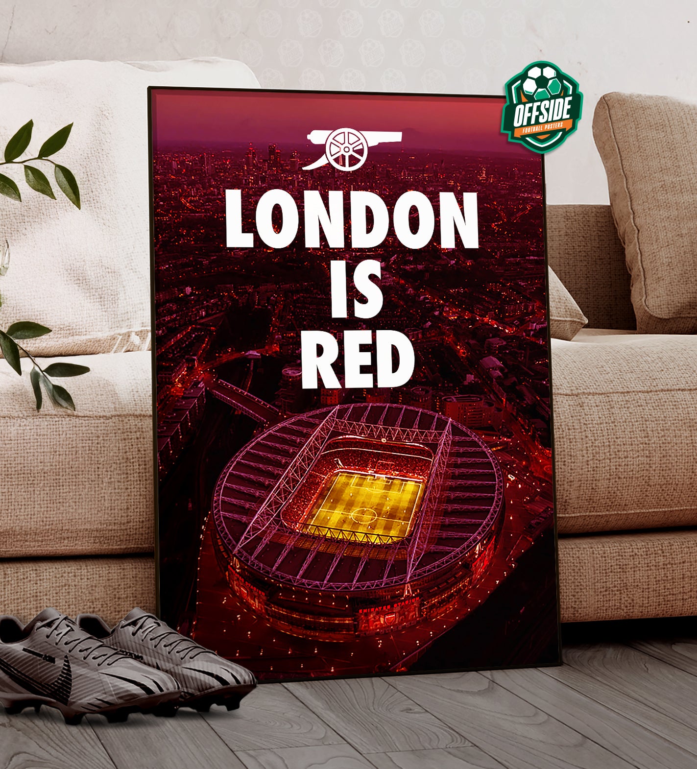 Arsenal 'London Is Red' Poster – Offside Posters