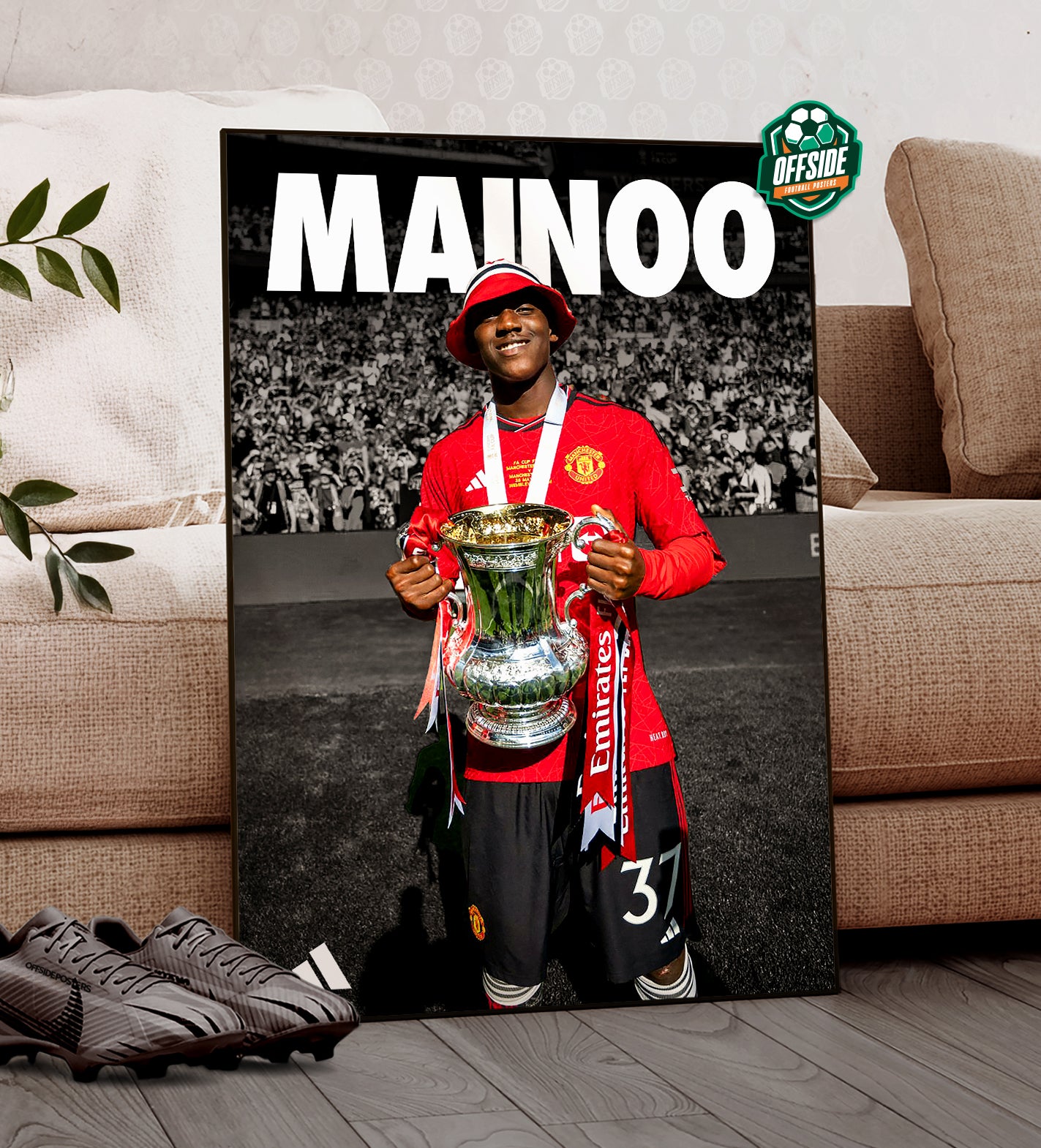 Kobbie Mainoo FA Cup Poster – Offside Posters