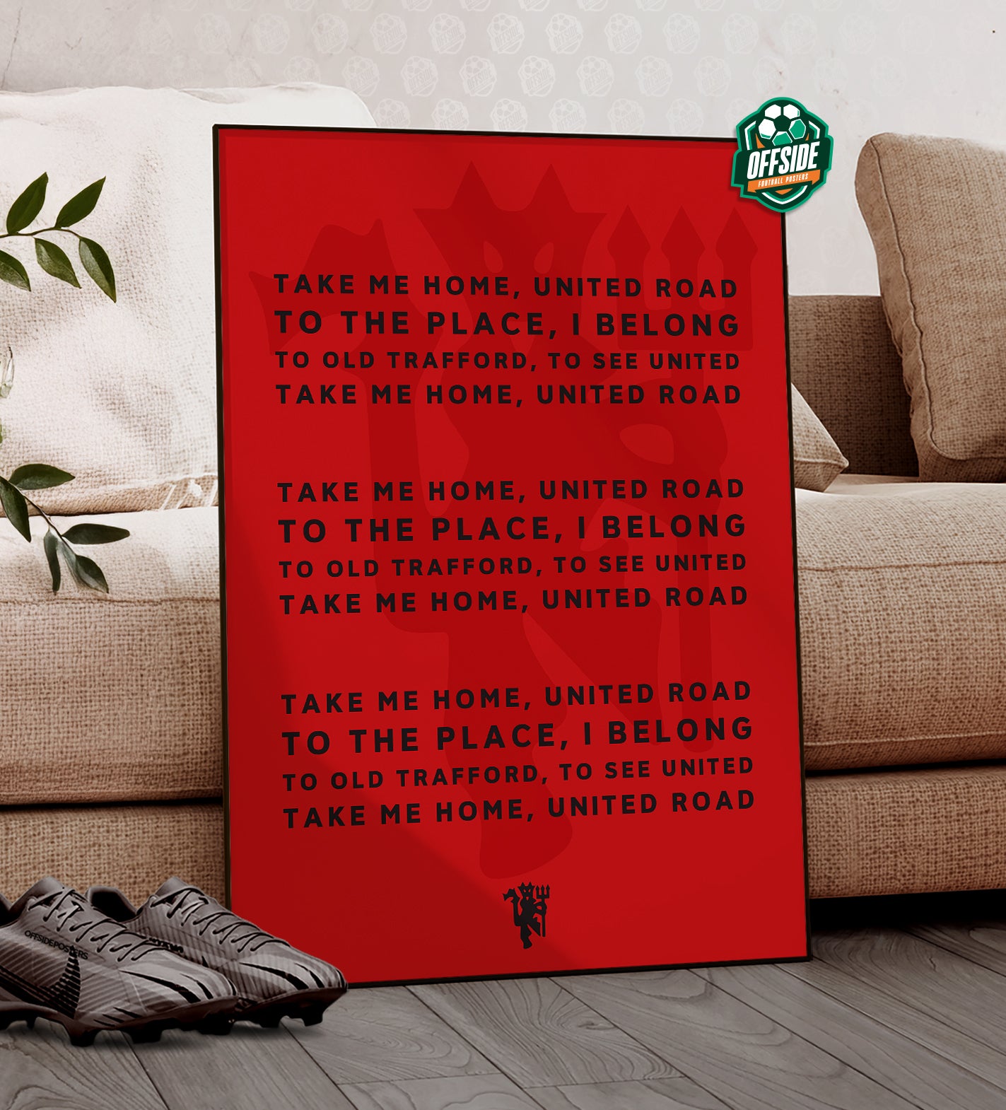 Manchester United Chant 'Take Me Home' Poster – Offside Posters