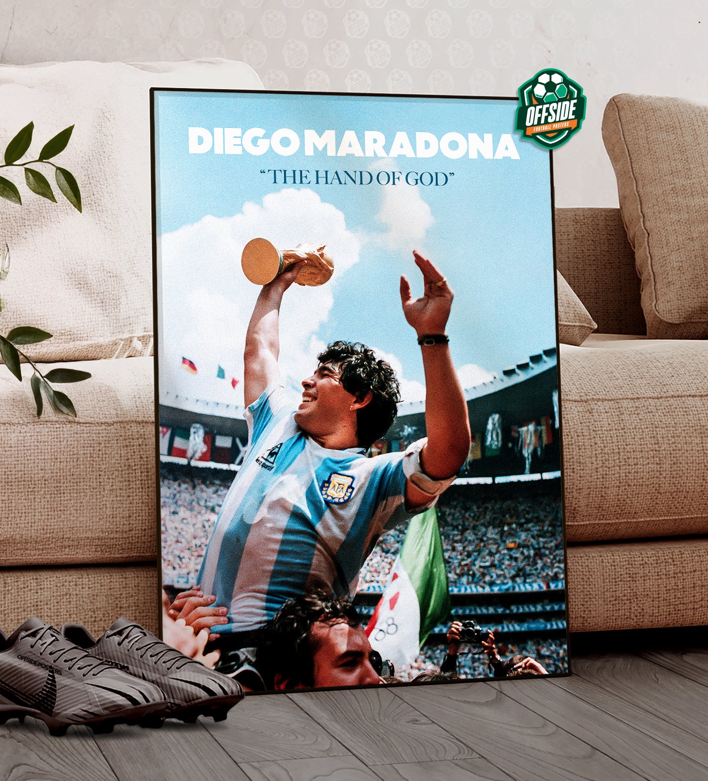Diego Maradona 'Hand of God' Poster – Offside Posters