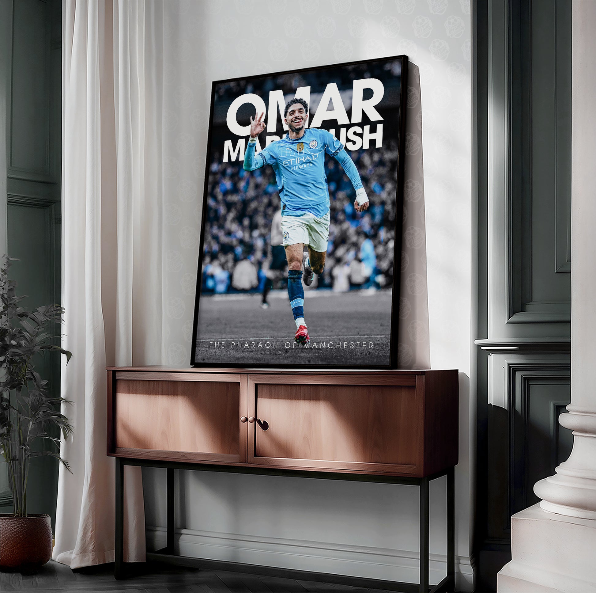 Omar Marmoush 'Pharaoh Of Manchester' Poster – Offside Posters