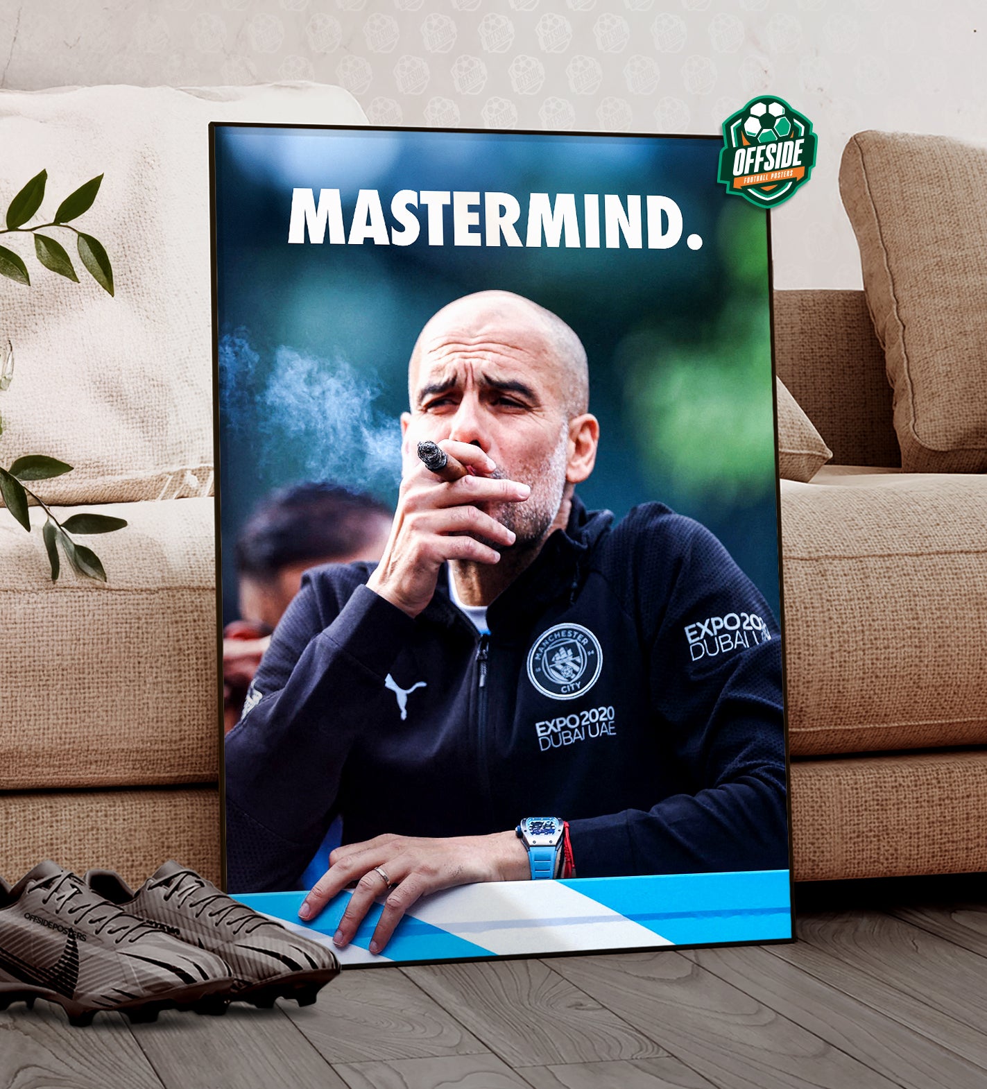 Pep Guardiola 'Mastermind' Poster – Offside Posters
