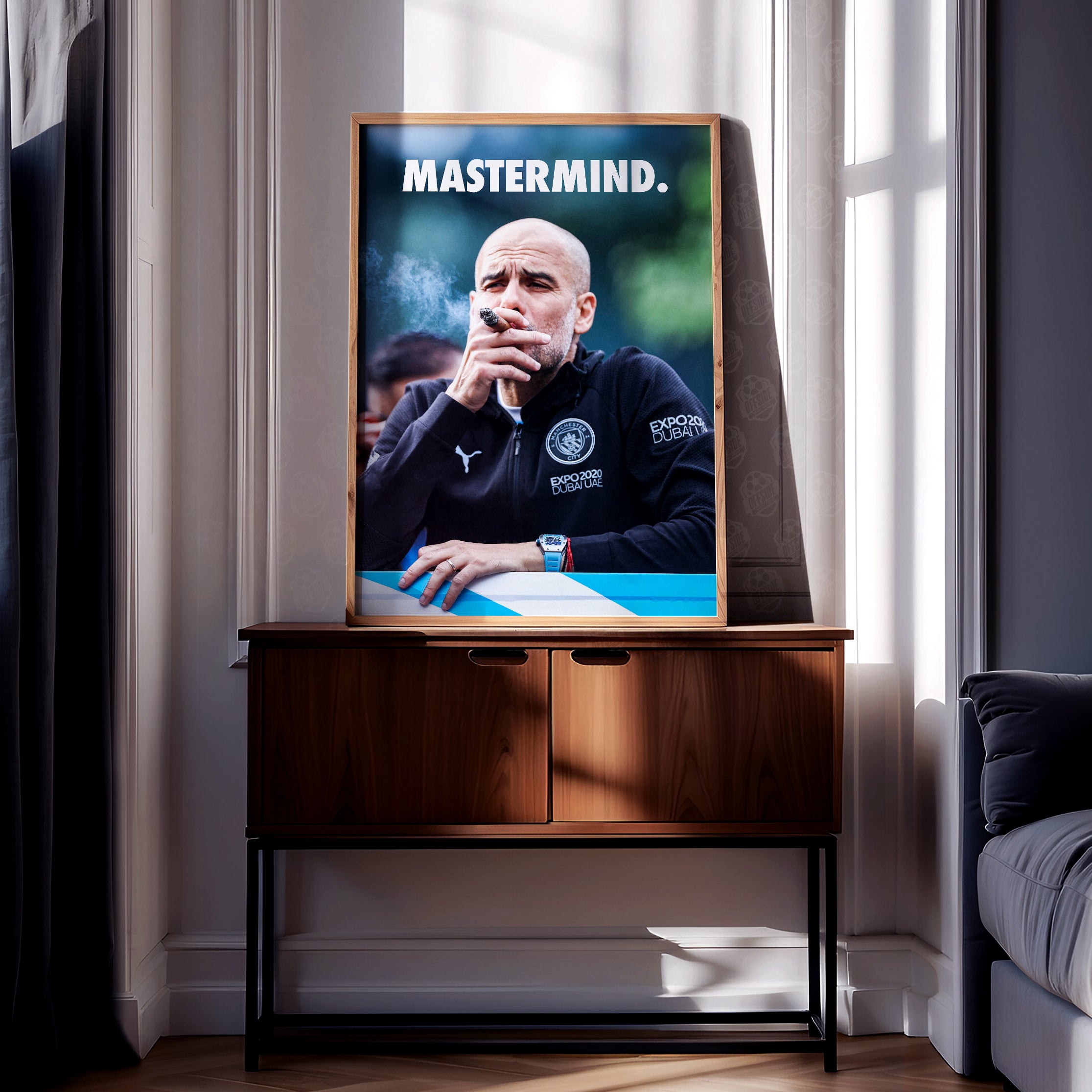 Pep Guardiola 'Mastermind' Poster – Offside Posters