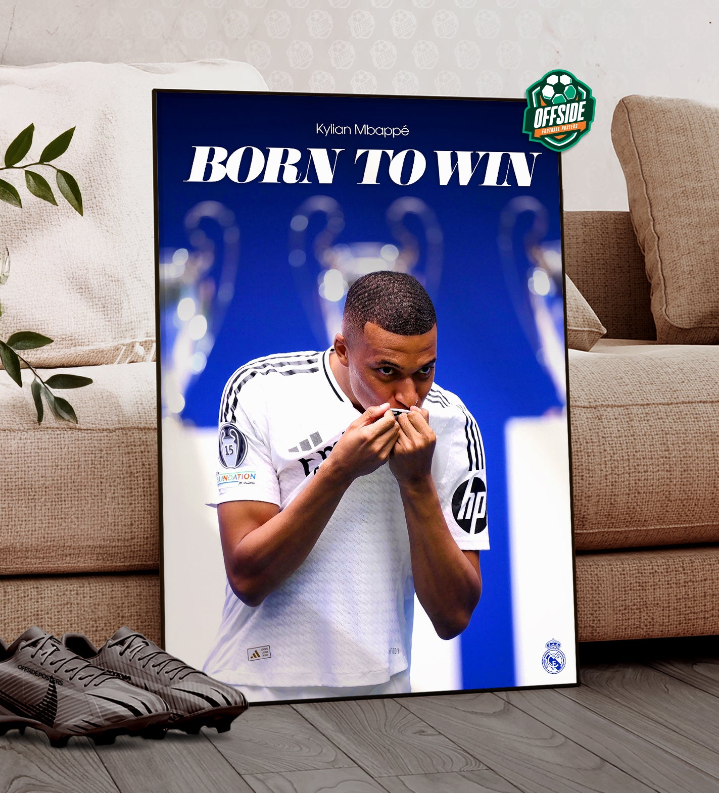 Kylian Mbappe 'Born to Win' Poster – Offside Posters