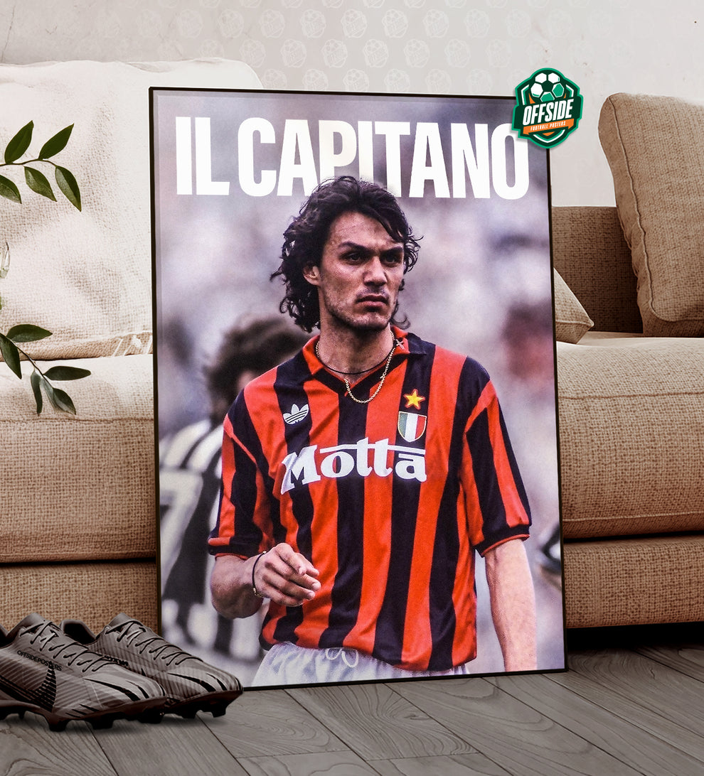 Paolo Maldini 'Il Capitano' Poster – Offside Posters