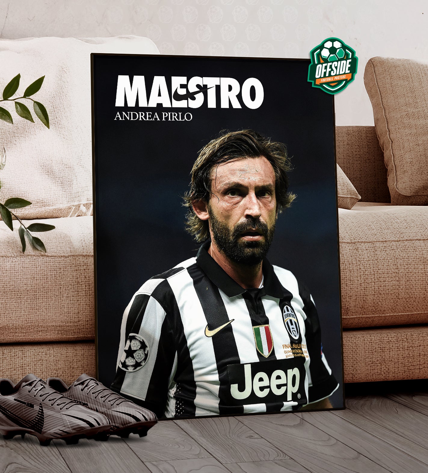 Andrea Pirlo 'Maestro' Poster – Offside Posters