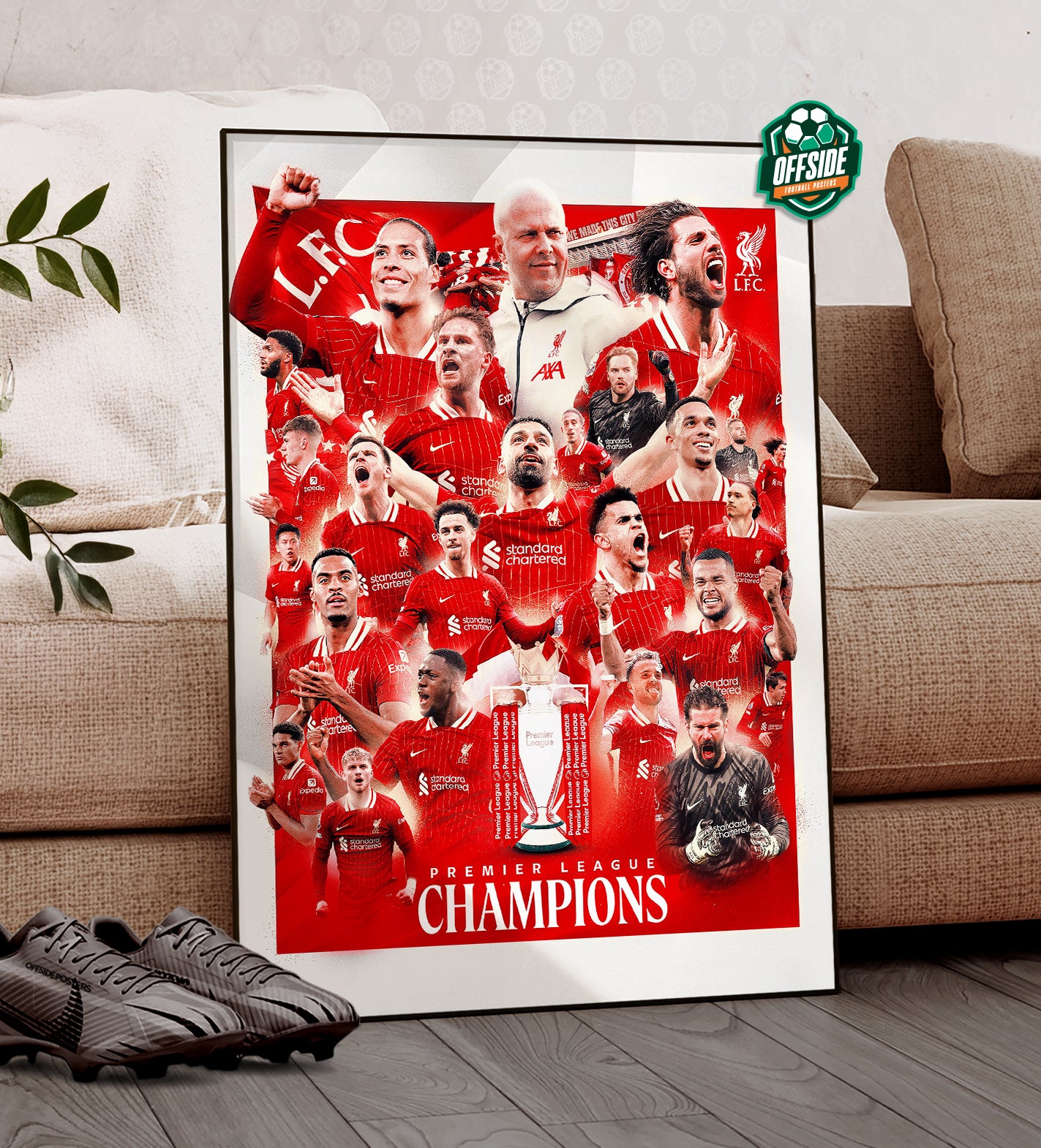 Liverpool 'Premier League Champions 24/25' Poster – Offside Posters