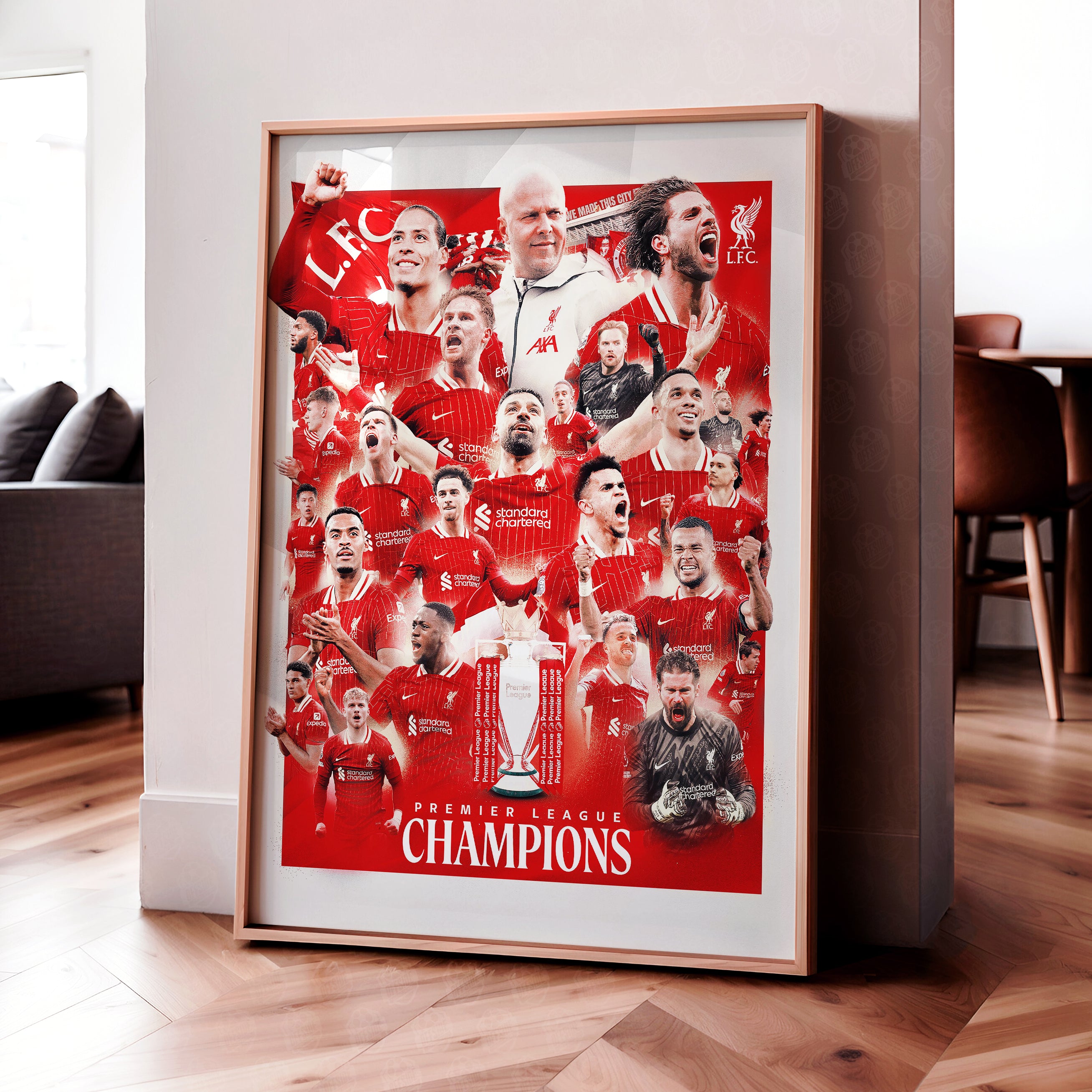 Liverpool 'Premier League Champions 24/25' Poster – Offside Posters