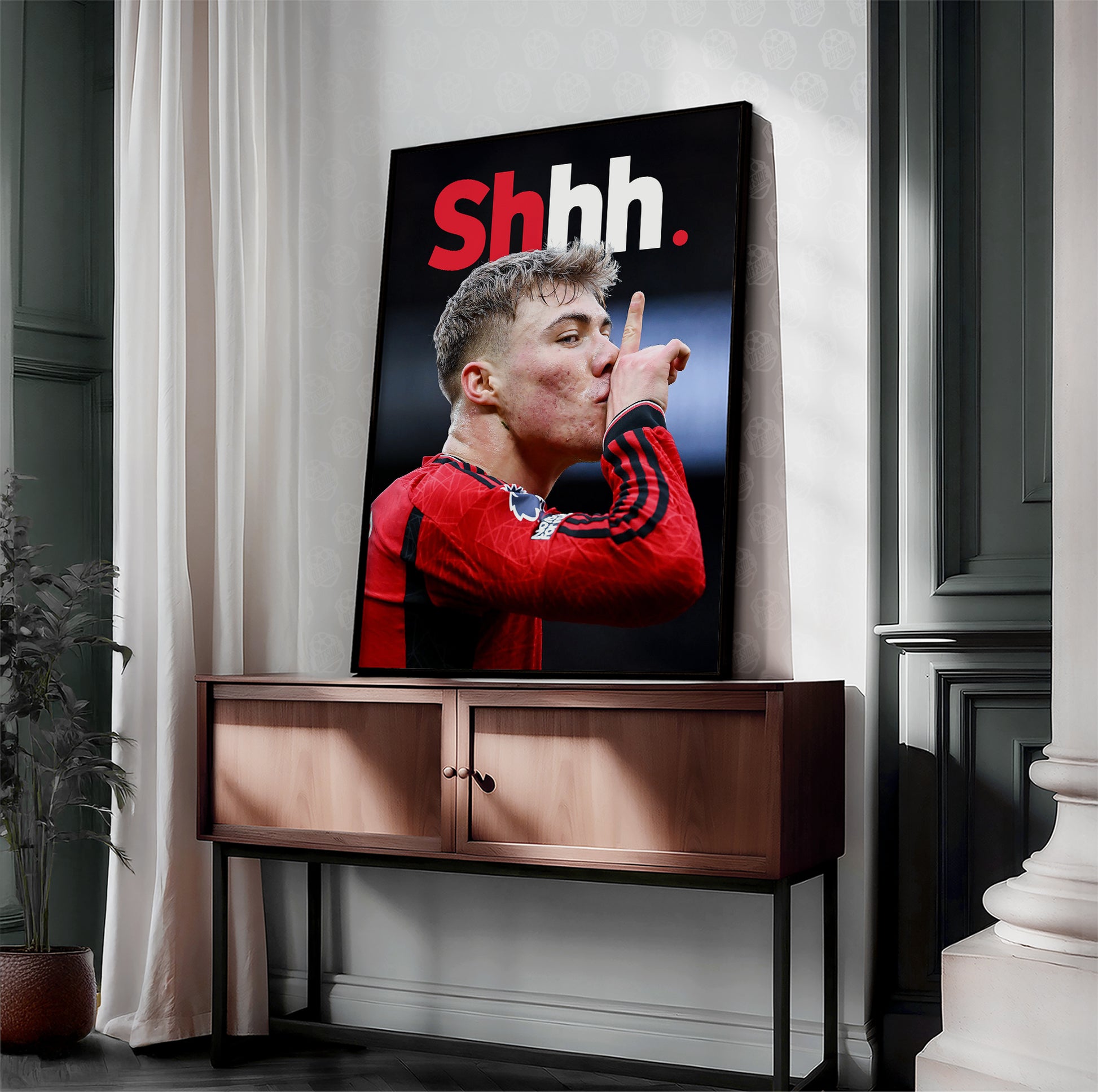 Rasmus Hojlund 'Shhh.' Poster – Offside Posters