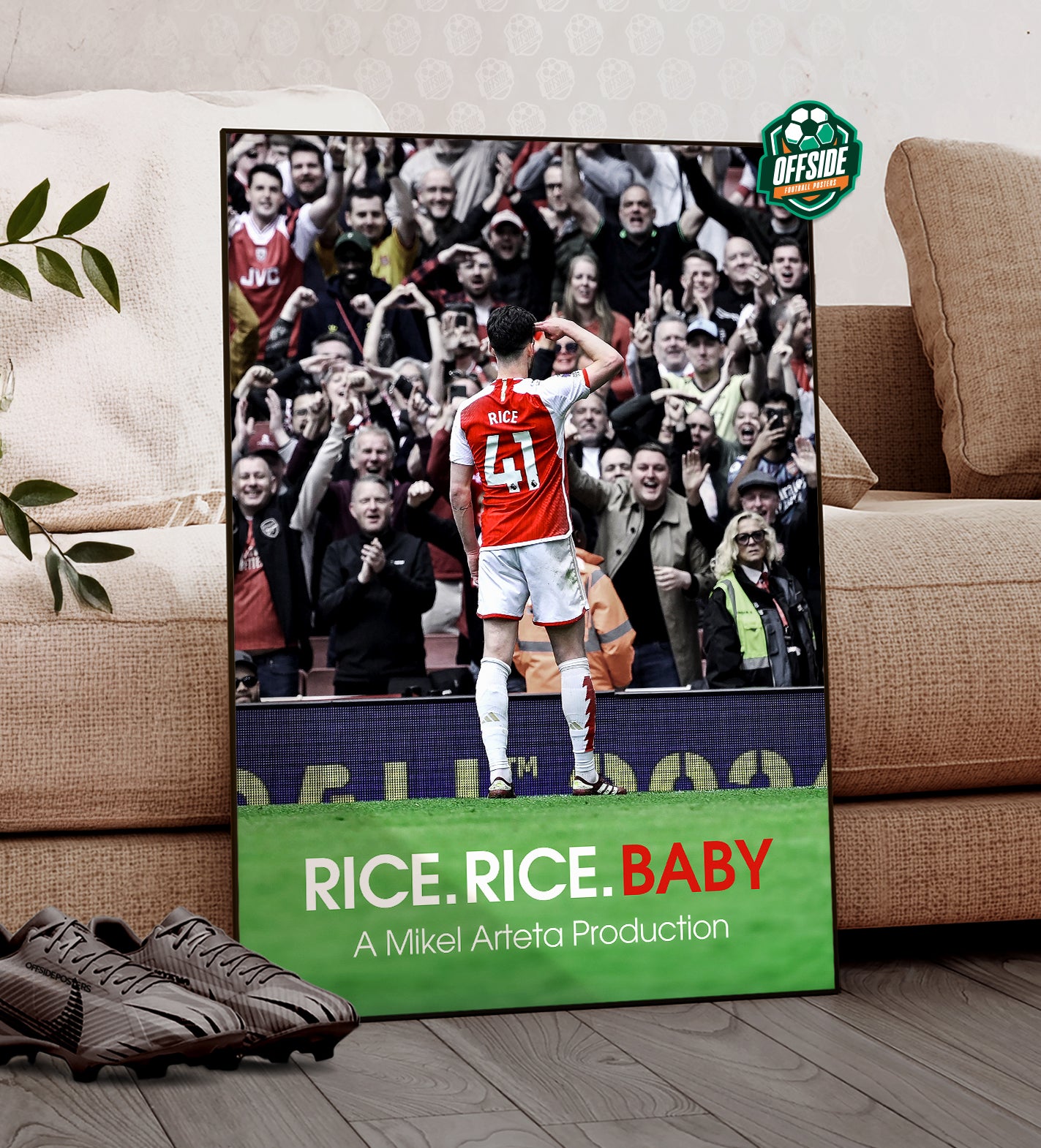 Declan Rice 'Rice.Rice.Baby' Poster – Offside Posters