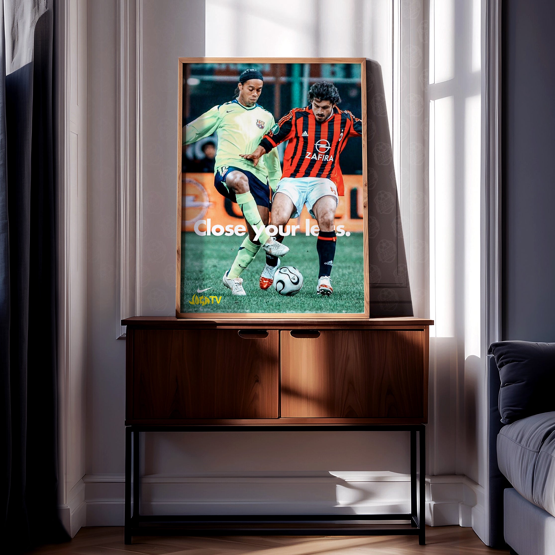 Ronaldinho 'Close Your Legs' Poster – Offside Posters