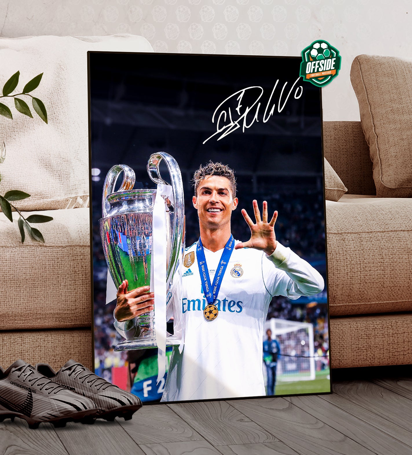 Cristiano Ronaldo '5x' Poster – Offside Posters