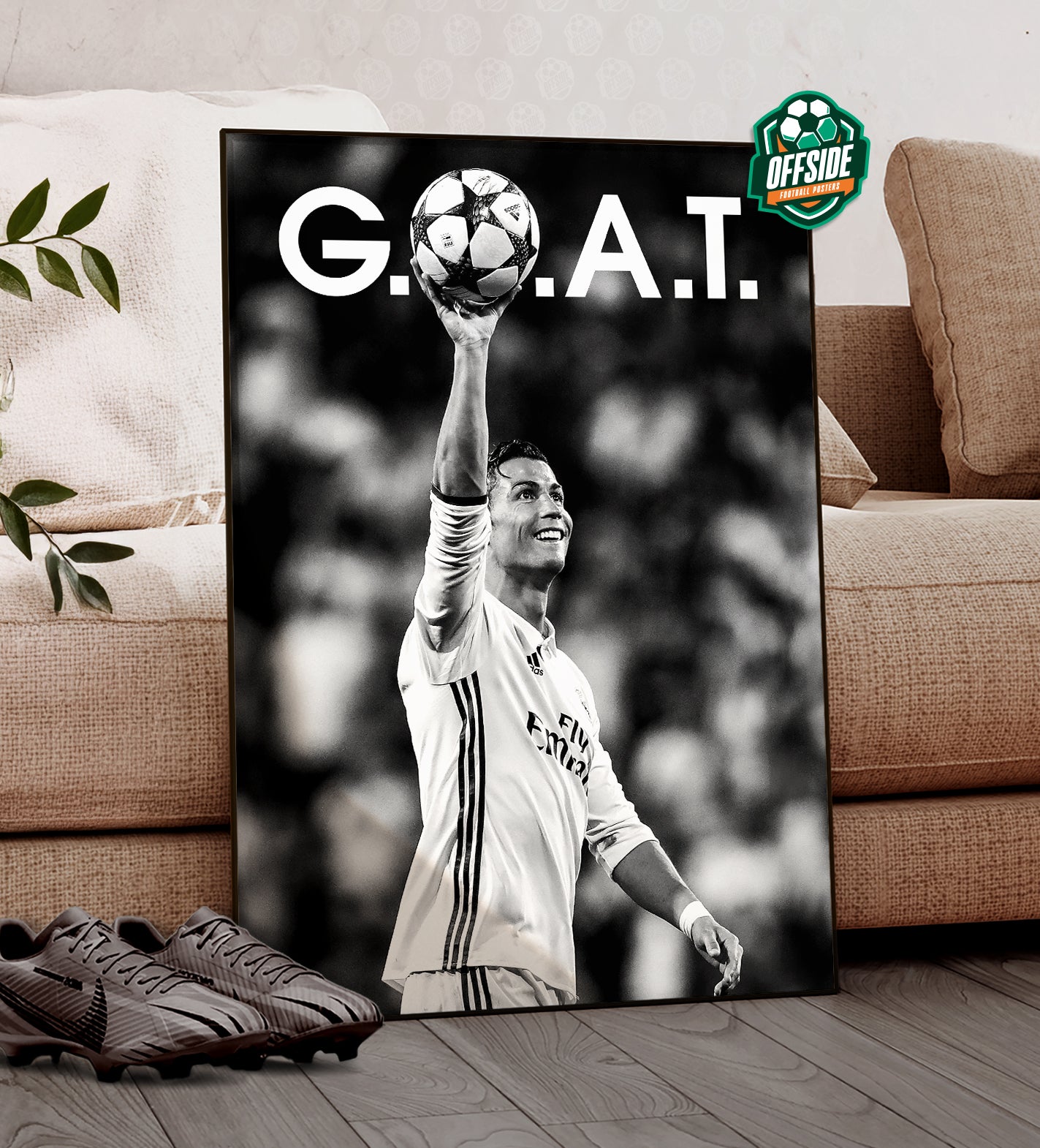Cristiano Ronaldo 'GOAT' Poster – Offside Posters