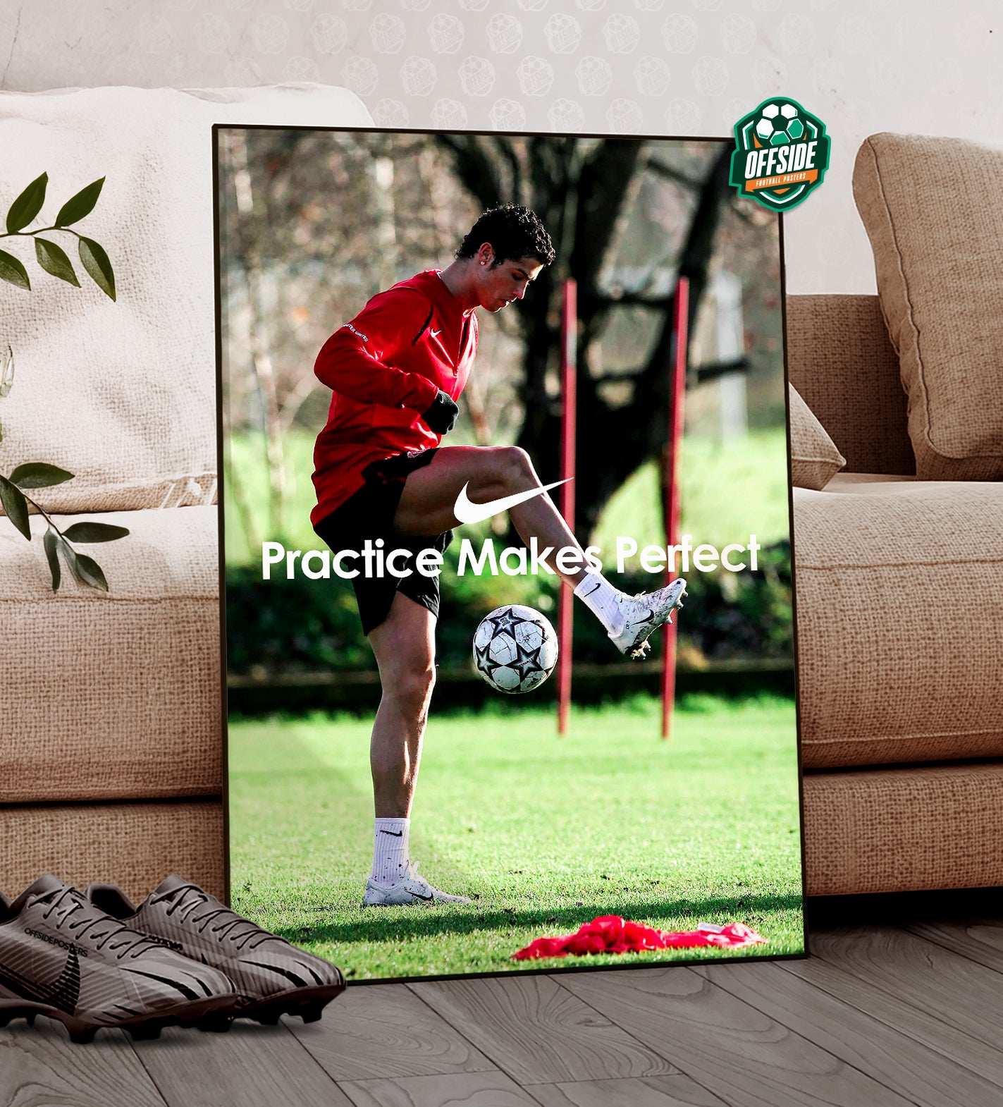Cristiano Ronaldo 'Practice Makes Perfect' Poster – Offside Posters