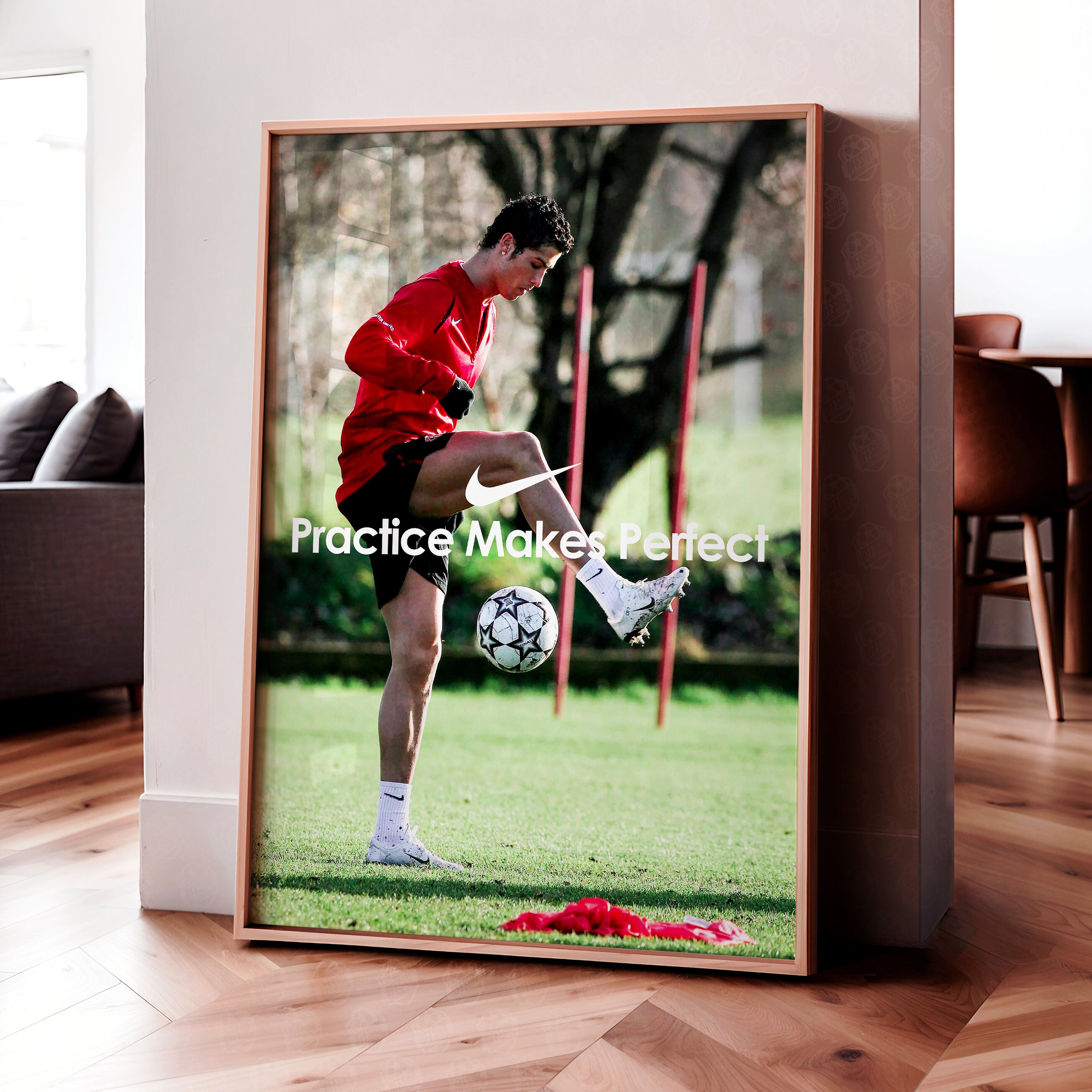 Cristiano Ronaldo Practice Makes Perfect Poster Offside Posters
