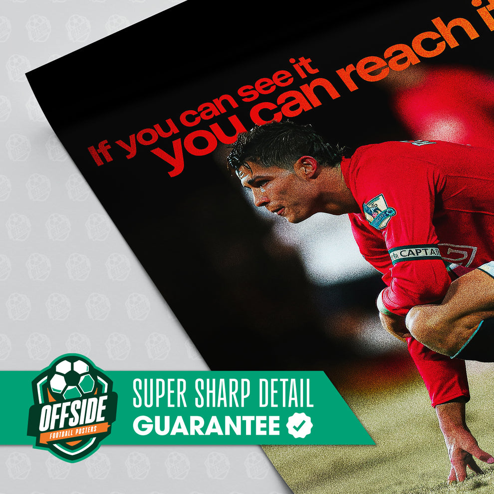 Cristiano Ronaldo 'Reach It' Poster – Offside Posters
