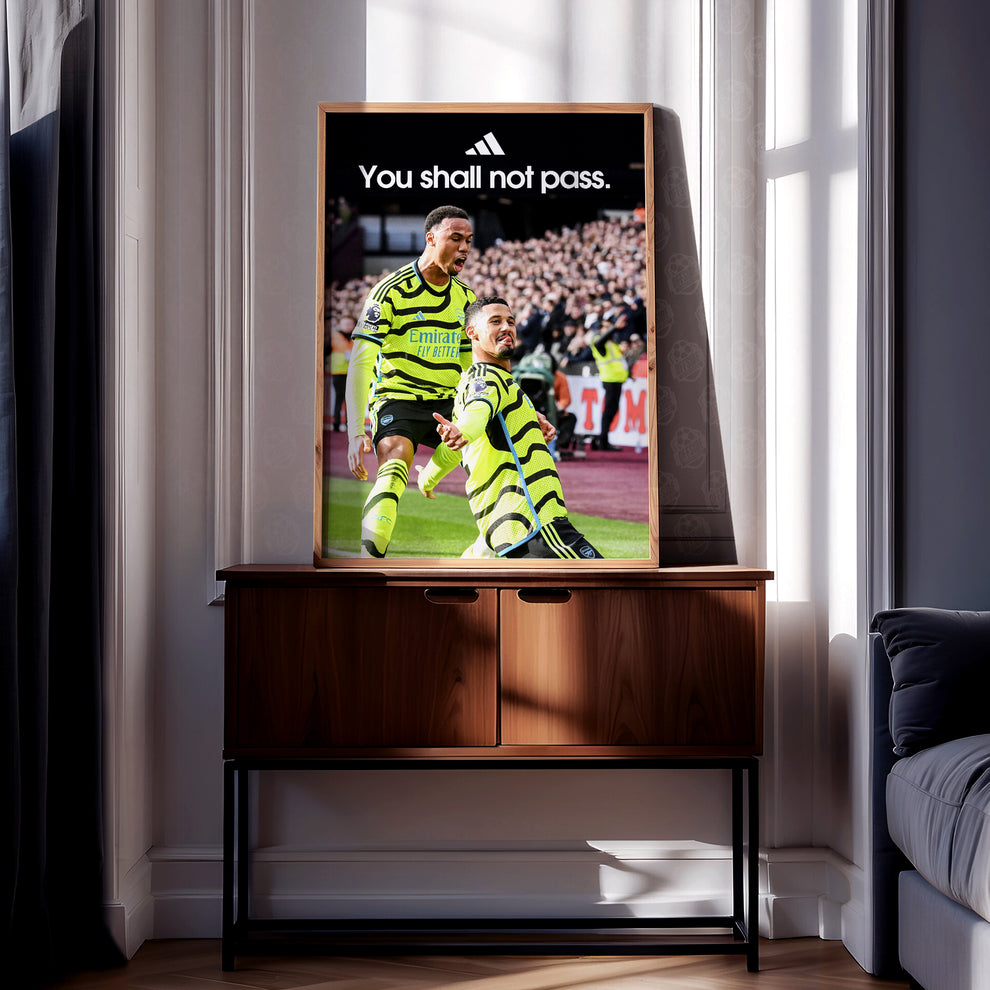 Saliba & Gabriel 'You Shall Not Pass' Poster – Offside Posters