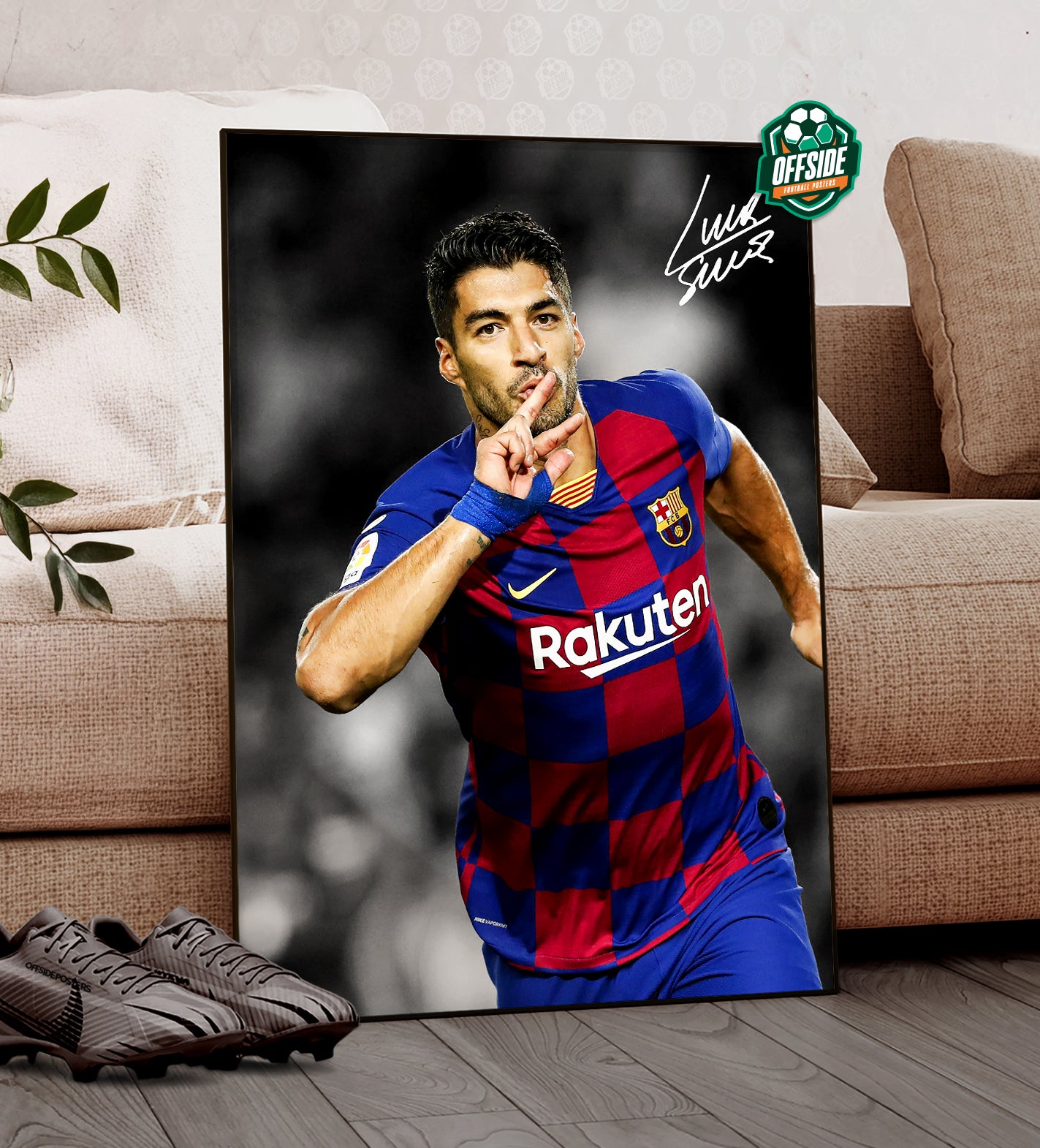 Luis Suarez Signature Poster – Offside Posters