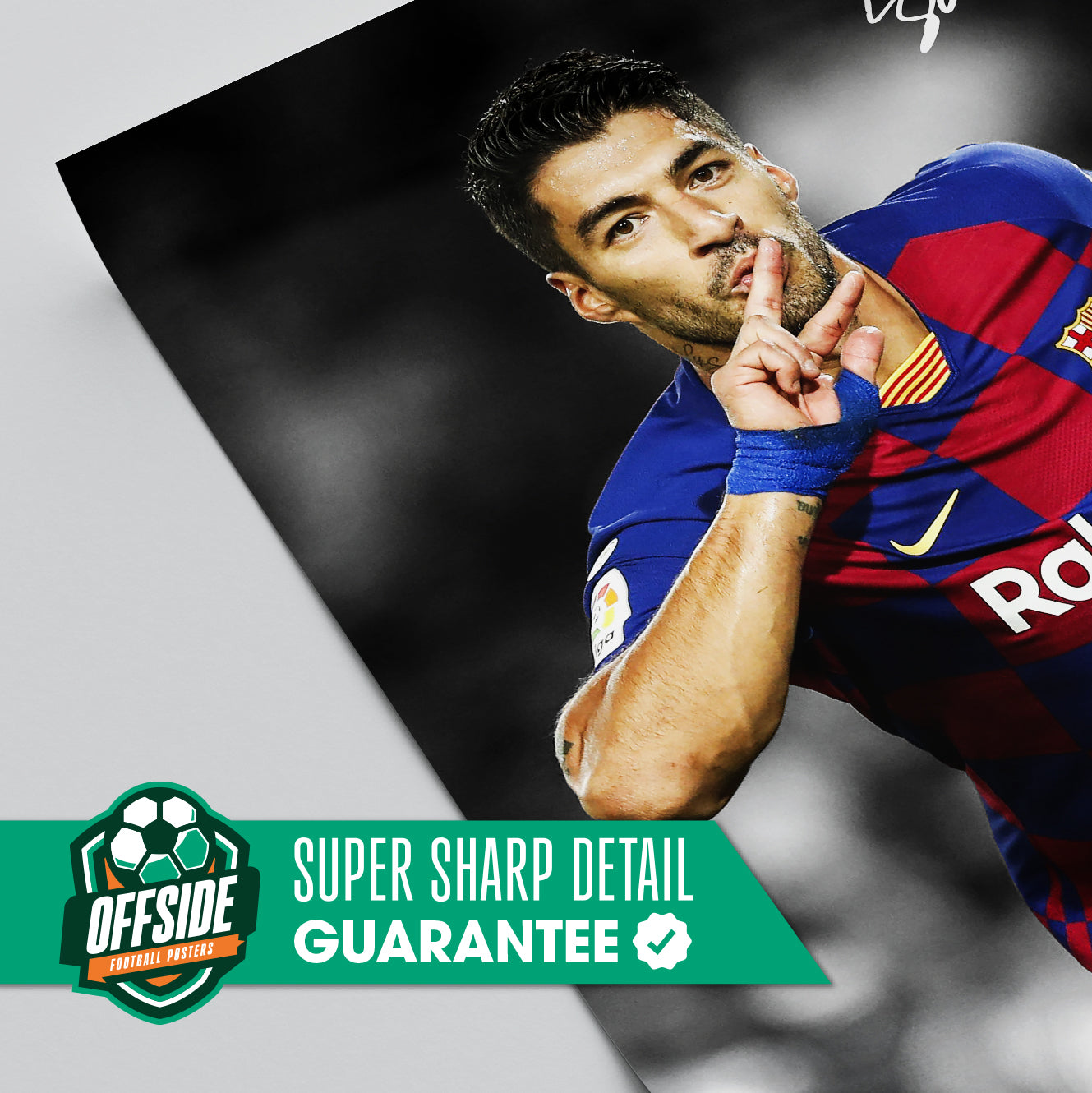 Luis Suarez Signature Poster – Offside Posters