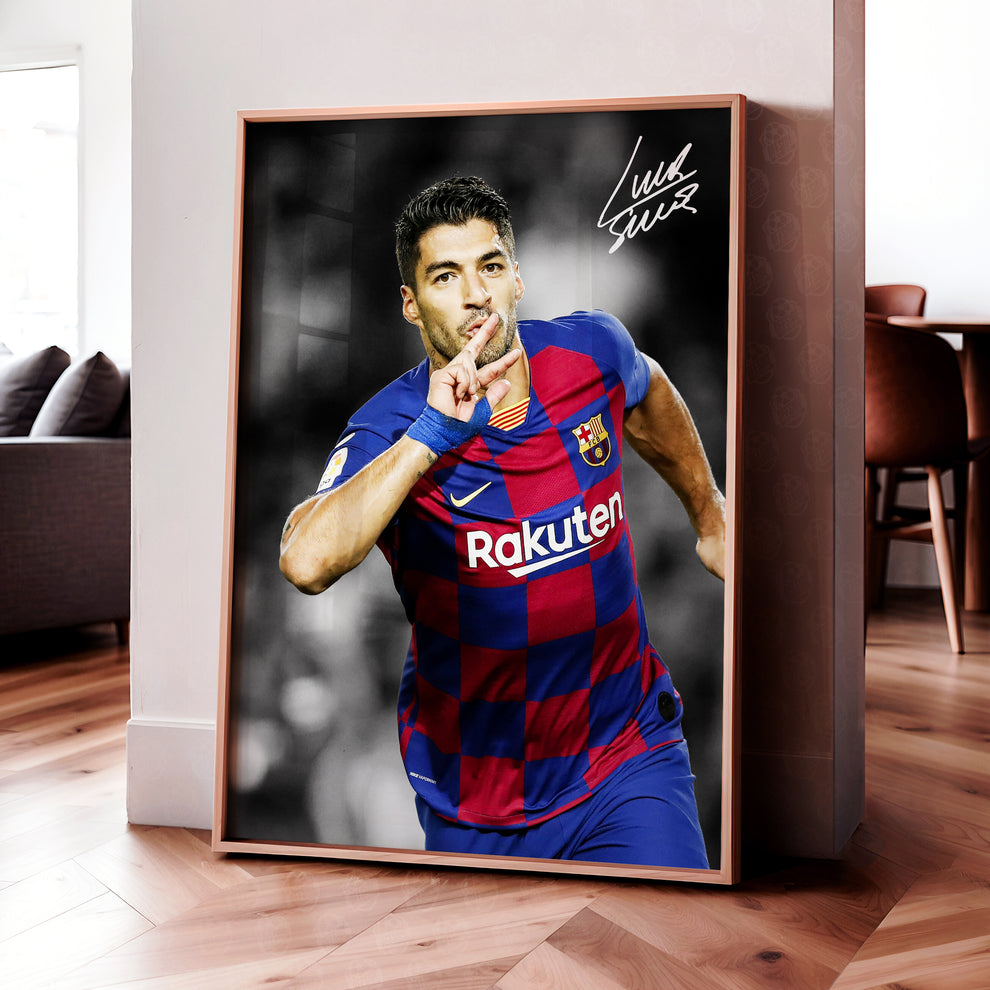 Luis Suarez Signature Poster – Offside Posters