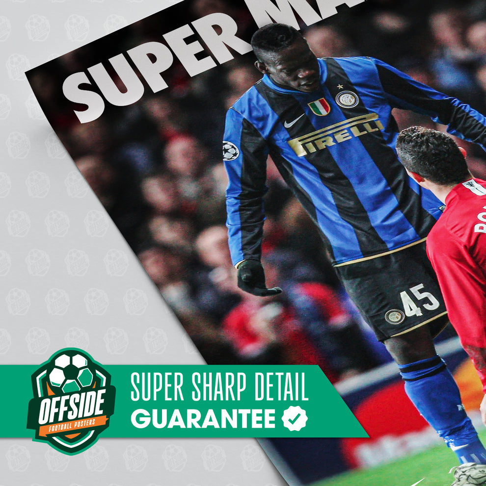 Mario Balotelli 'Super Mario' Poster – Offside Posters
