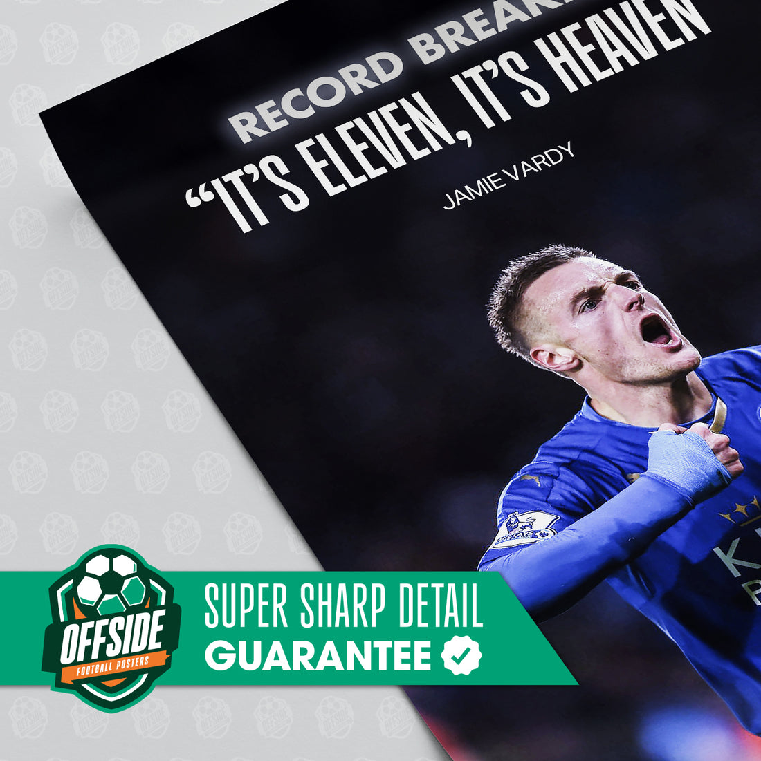 Jamie Vardy 'Record Breaker' Poster – Offside Posters