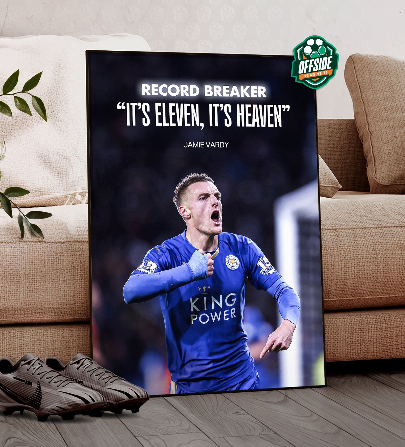 Jamie Vardy 'Record Breaker' Poster – Offside Posters