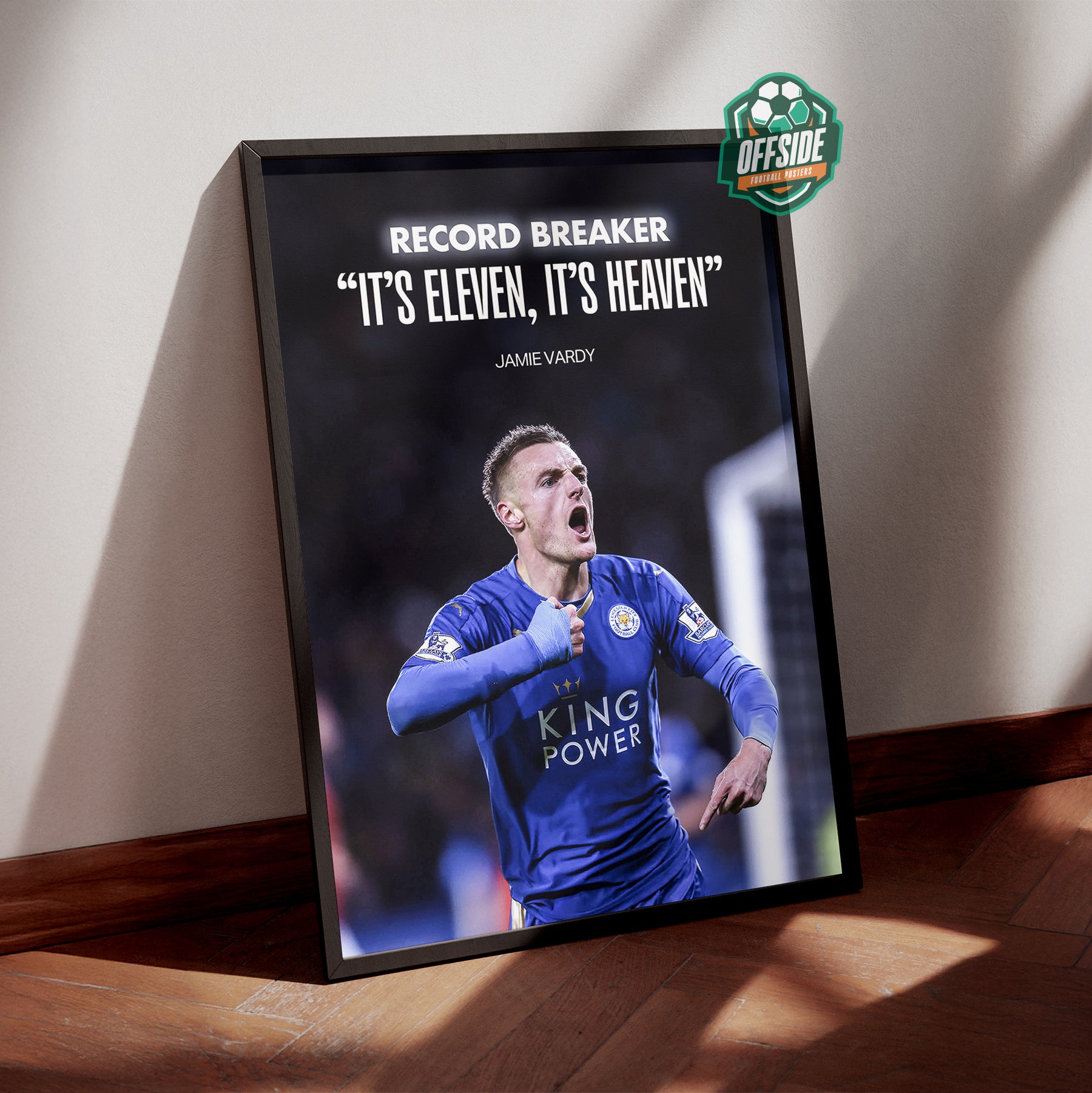 Jamie Vardy 'Record Breaker' Poster – Offside Posters